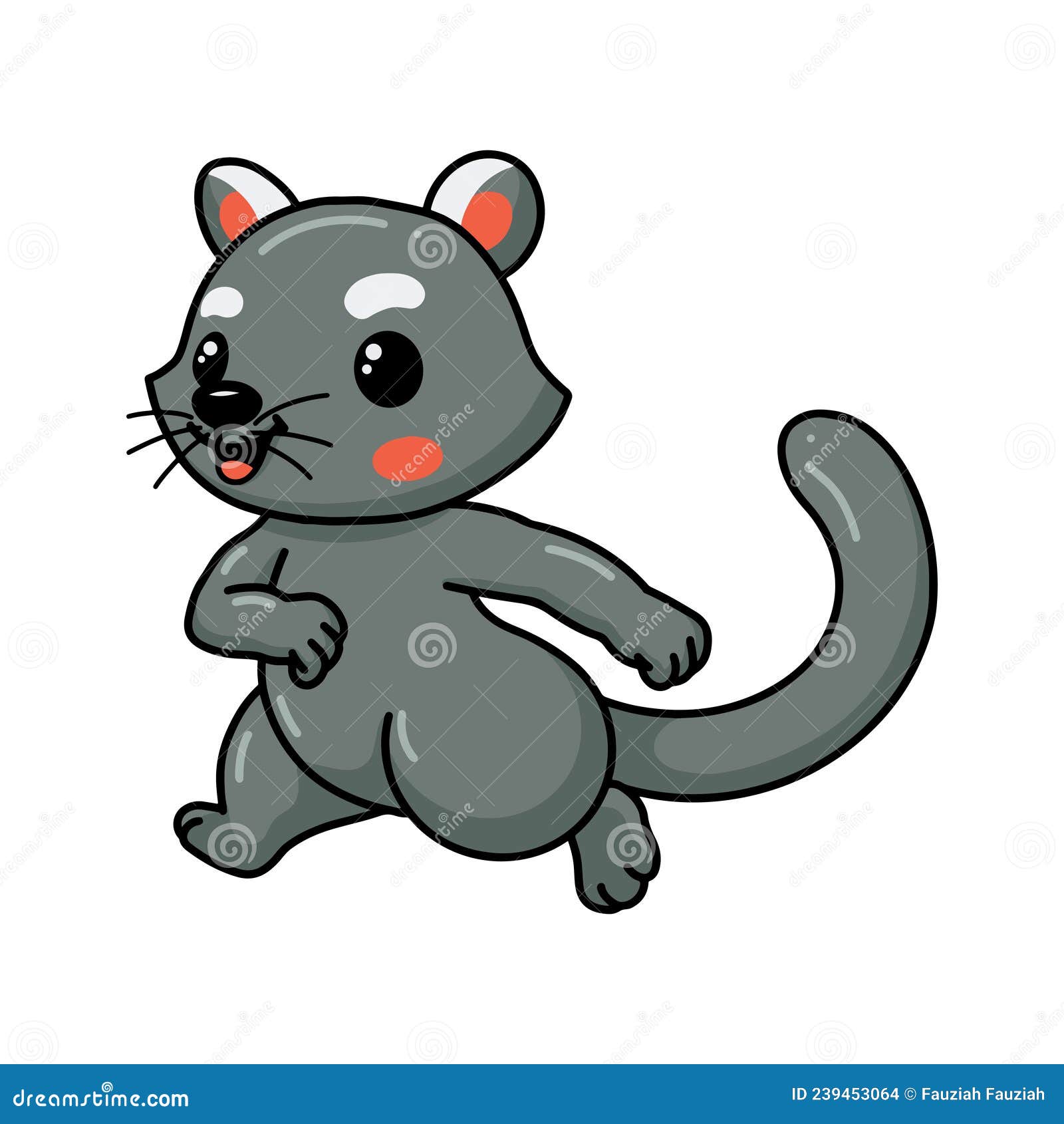 Cute Little Bearcat Cartoon Posing Stock Vector - Illustration of ...
