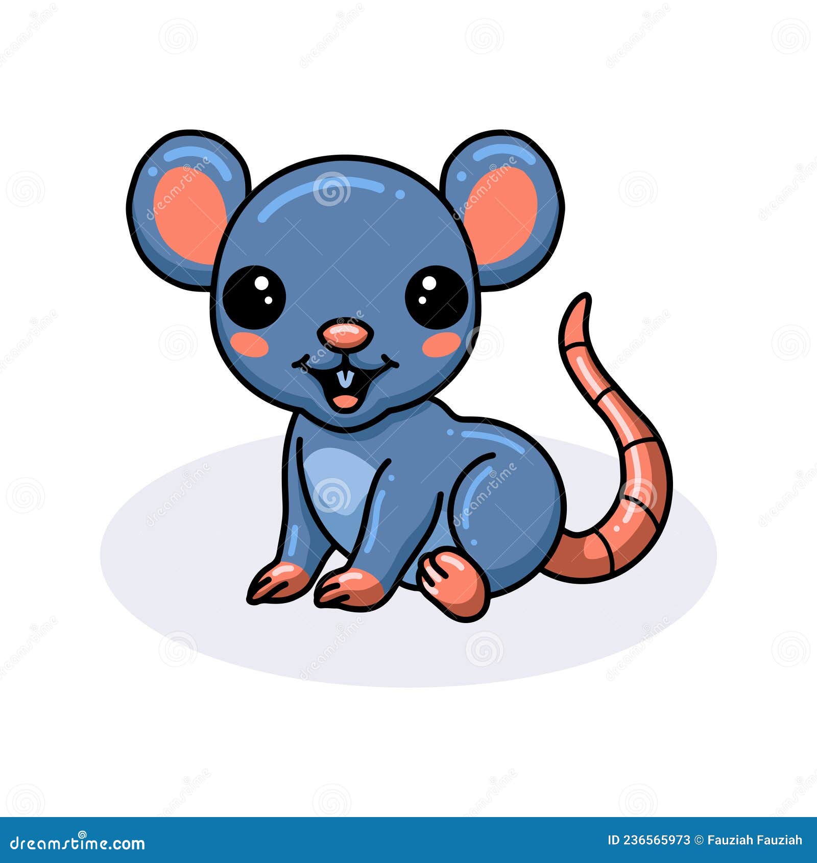 Cute Little Mouse Cartoon Sitting Stock Vector - Illustration of rodent ...