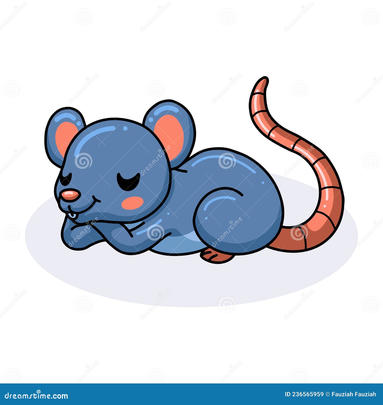Cute Little Mouse Cartoon Sleeping Stock Vector - Illustration of ...