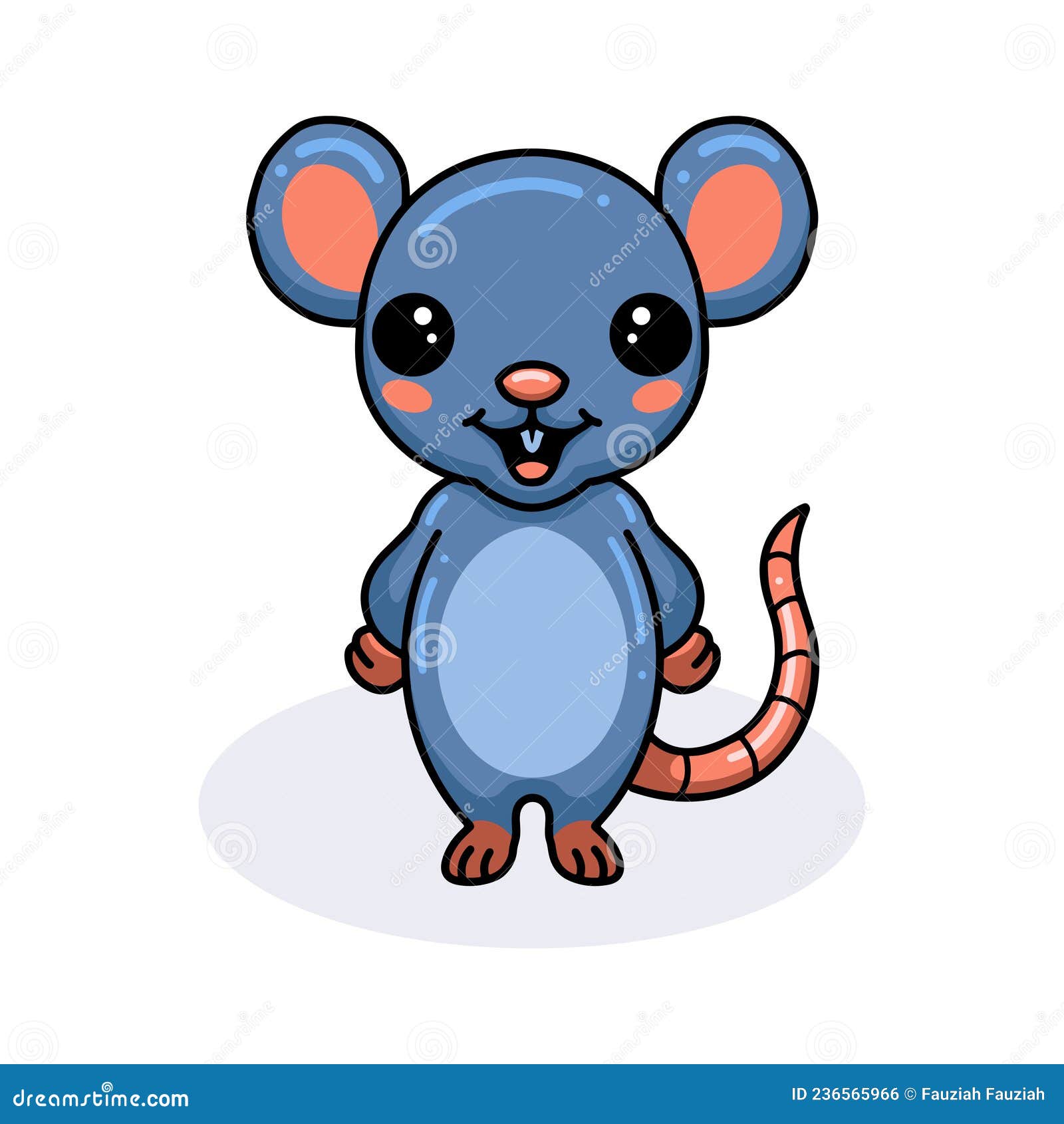 Cute Little Mouse Cartoon Standing Stock Vector - Illustration of ...