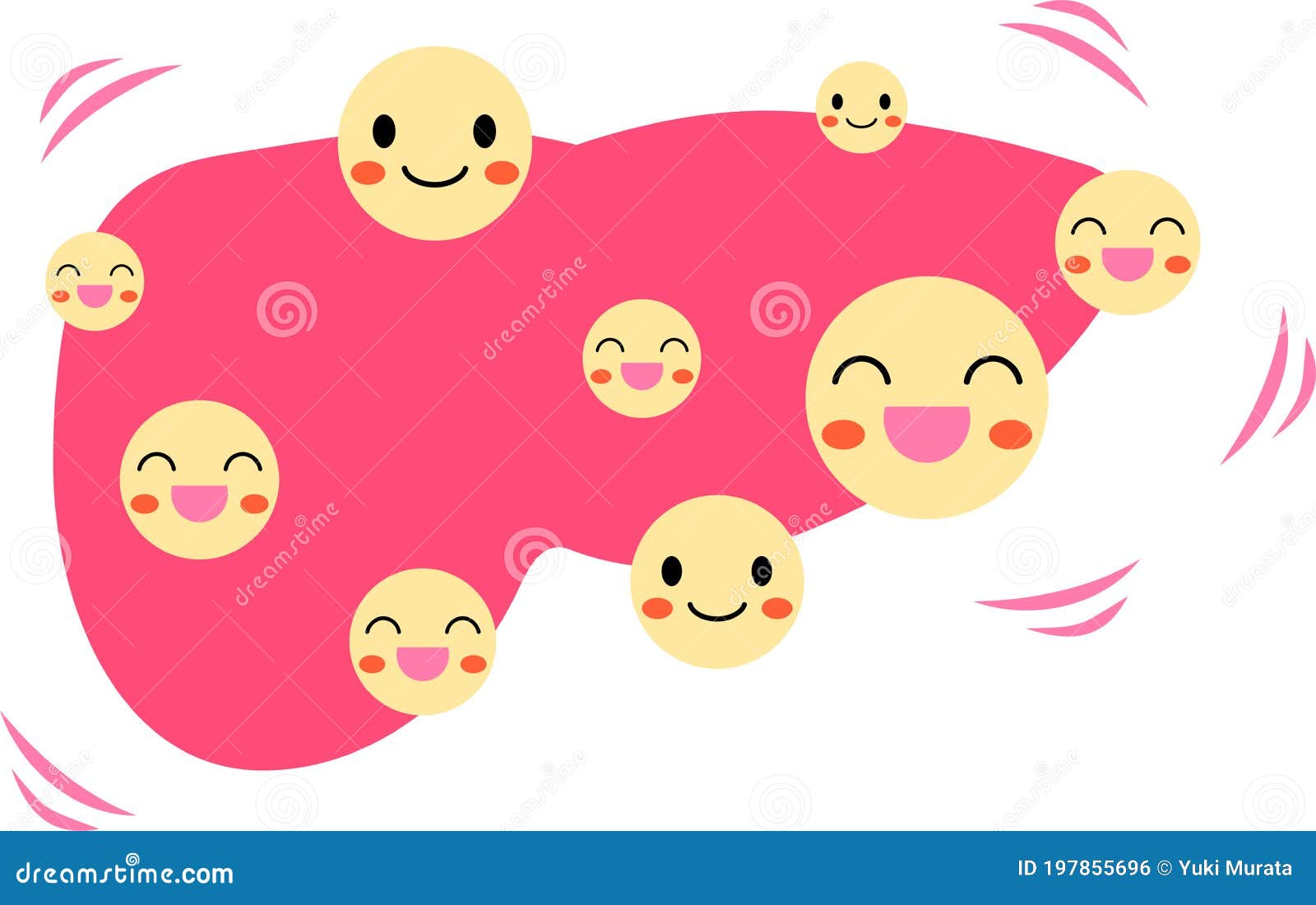 Illustration of a Cute Liver Stock Vector - Illustration of organ ...