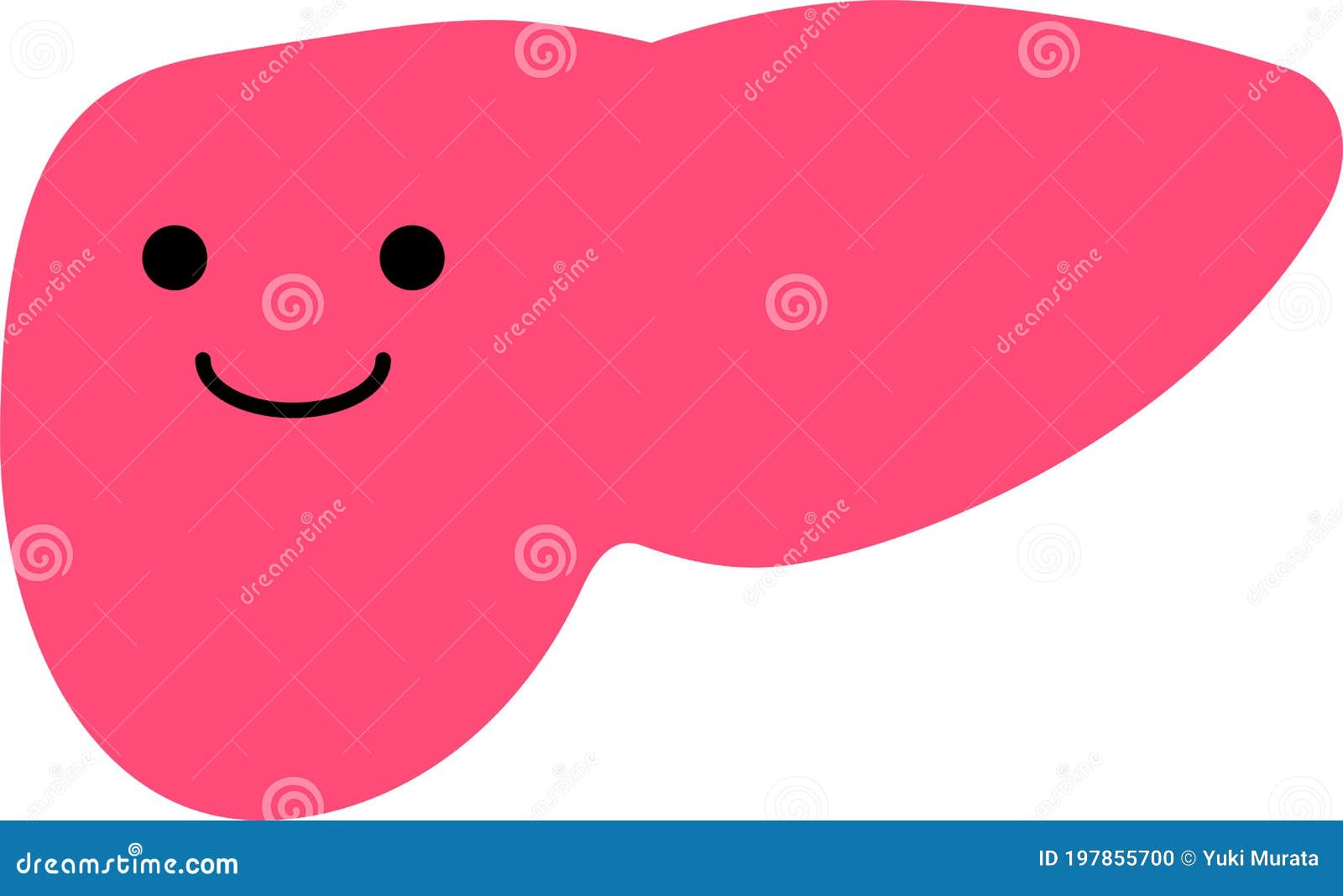 Illustration of a Cute Liver Stock Vector - Illustration of organs ...