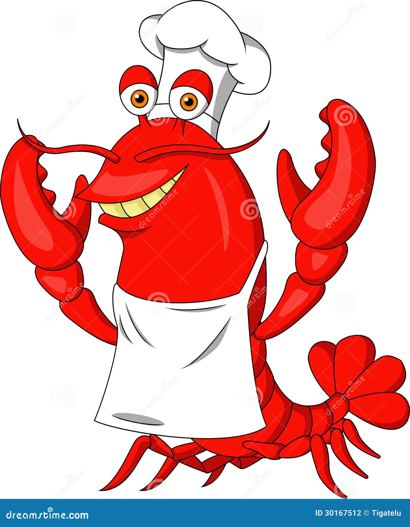 Cute lobster chef cartoon stock vector. Illustration of menu - 30167512