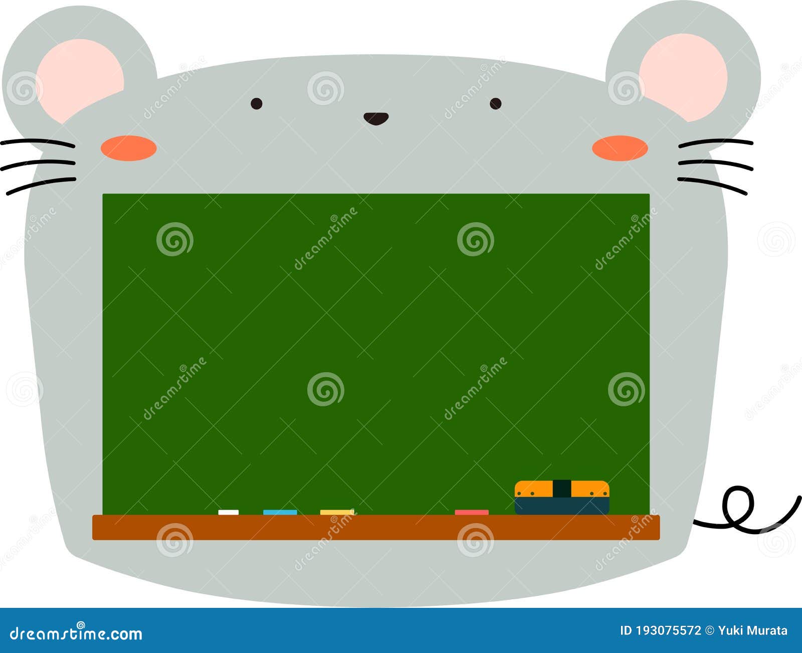 Cute mouse blackboard stock vector. Illustration of advertisement ...