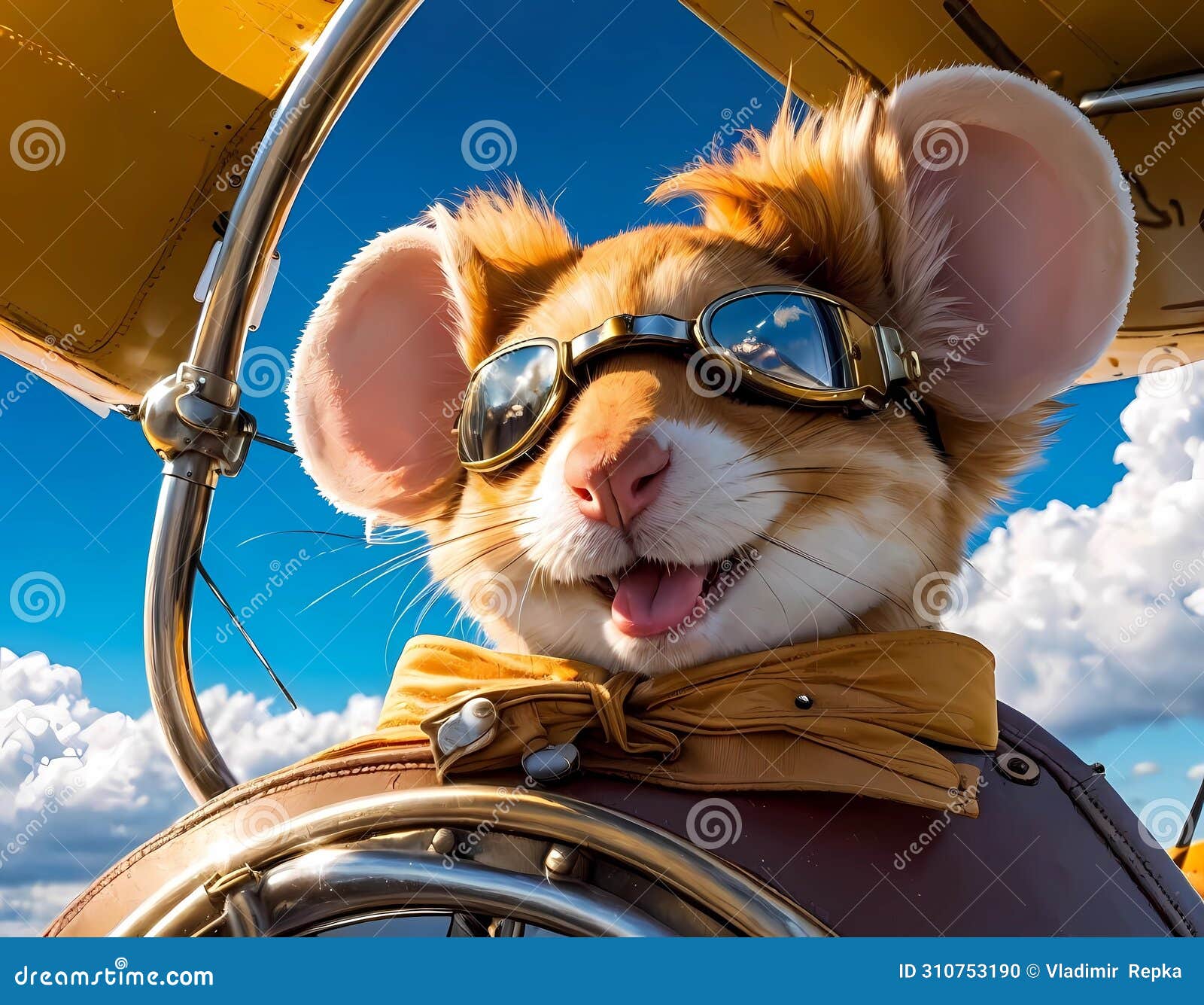 Illustration of a Cute Mouse Pilot - AI Generated Image Stock ...