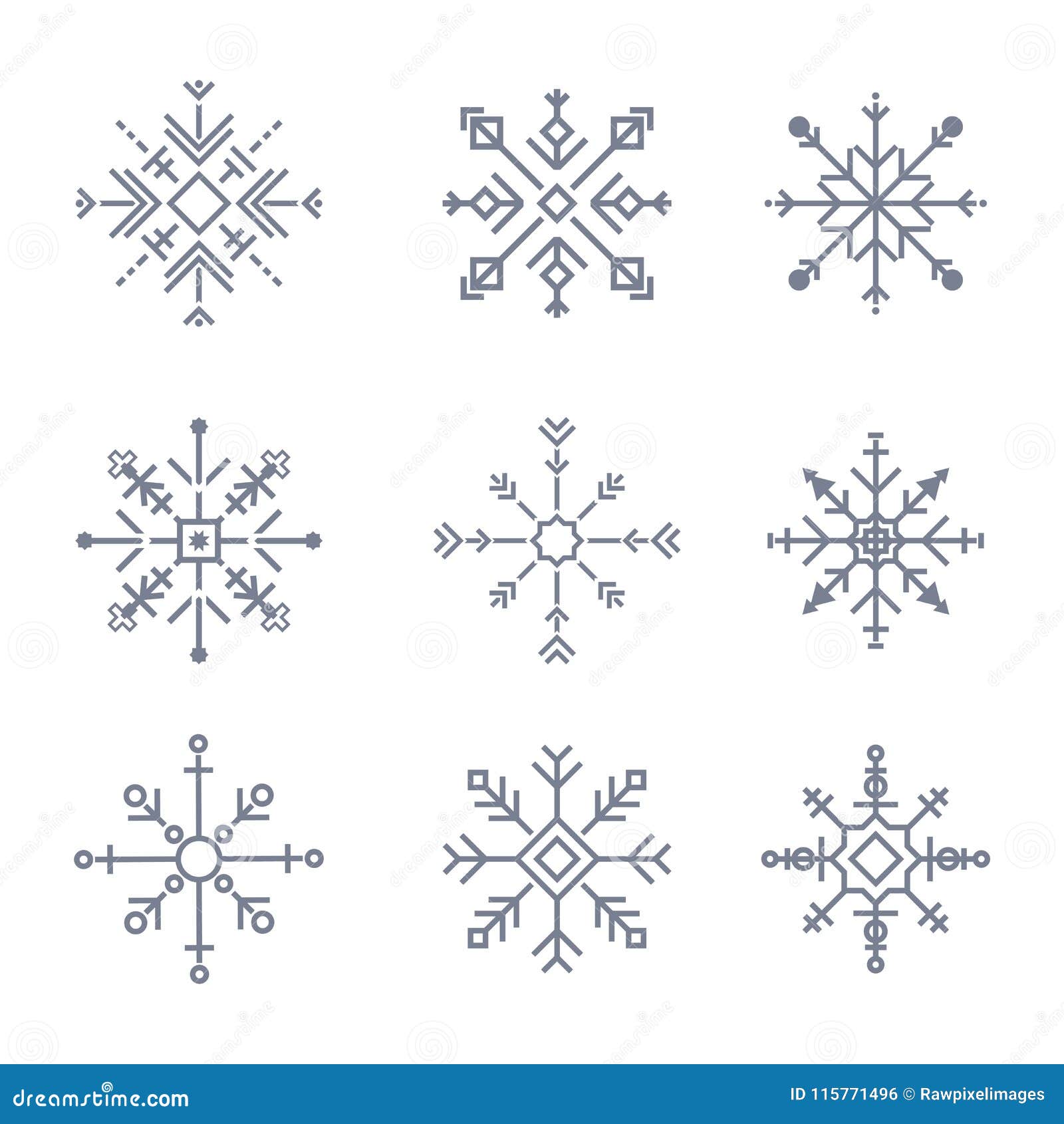 Cute Snowflake Vector Illustration | CartoonDealer.com #7061174