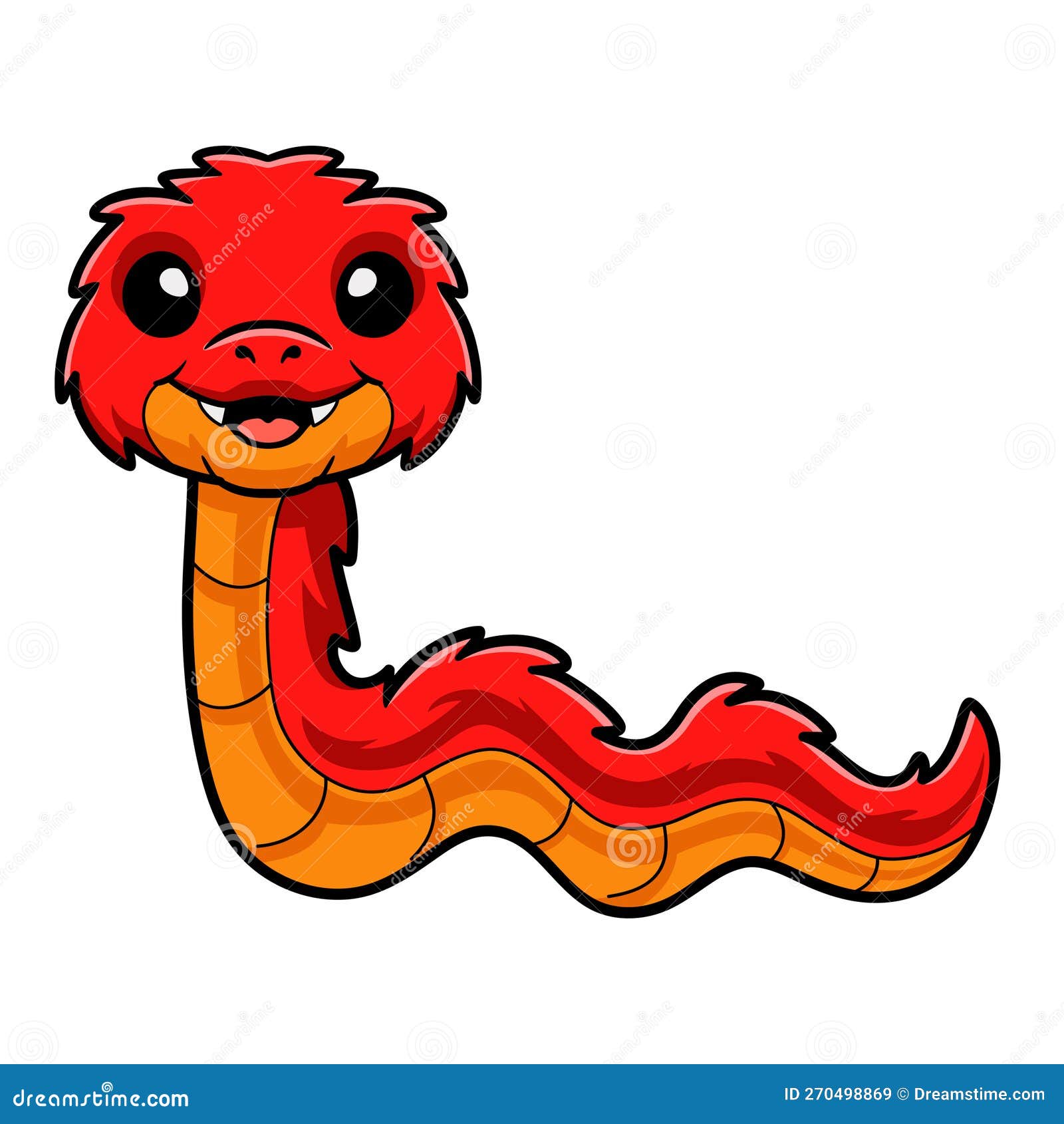 Cute Spiny Bush Viper Cartoon Stock Illustration - Illustration of ...