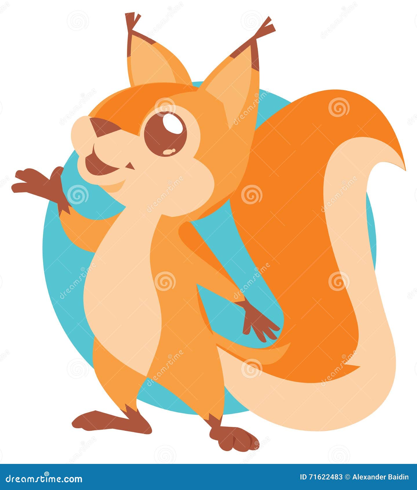 Illustration of Cute Squirrel Stock Vector - Illustration of nature ...