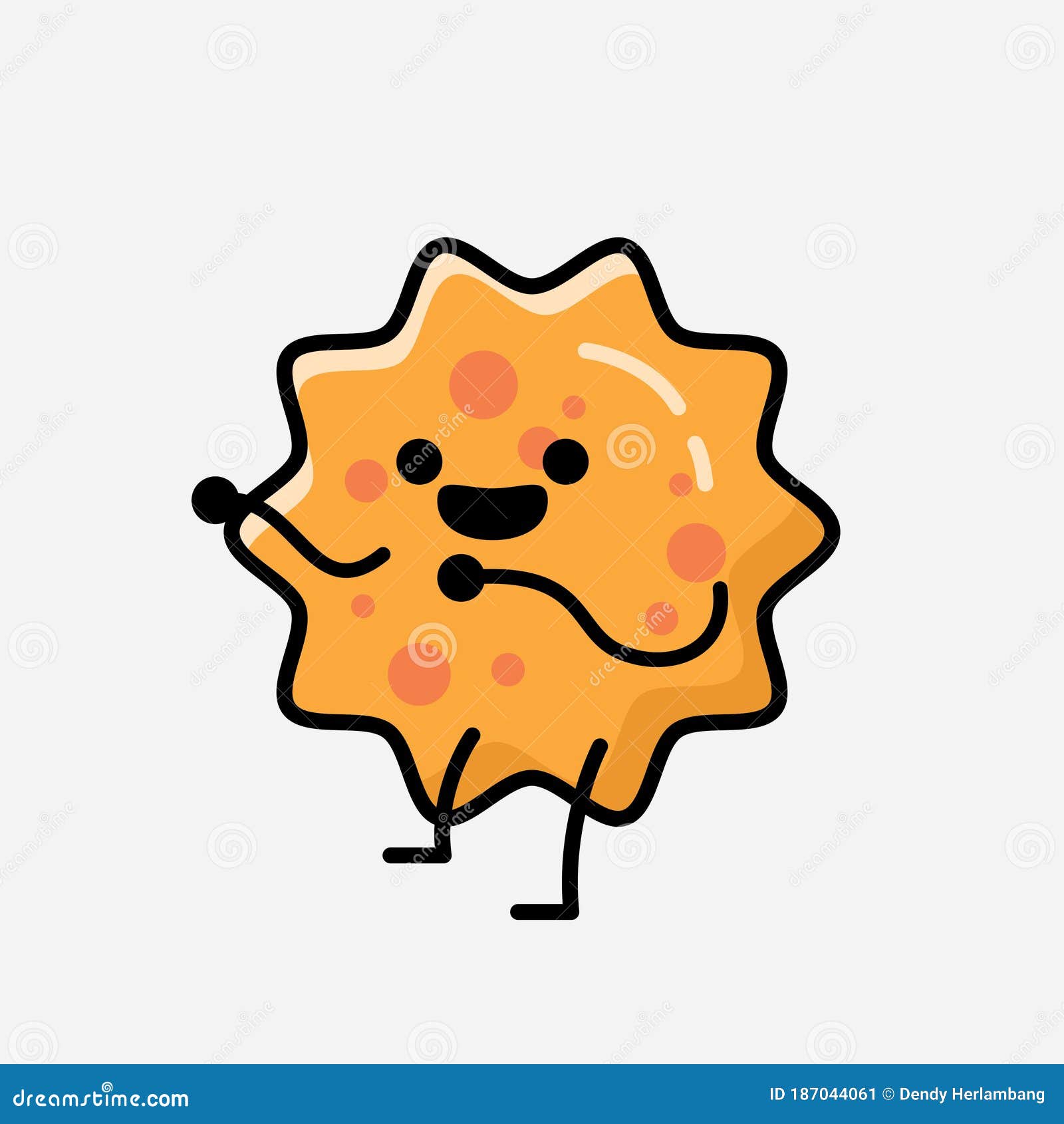 Cute Virus Mascot Vector Character in Flat Design Style Stock Vector ...