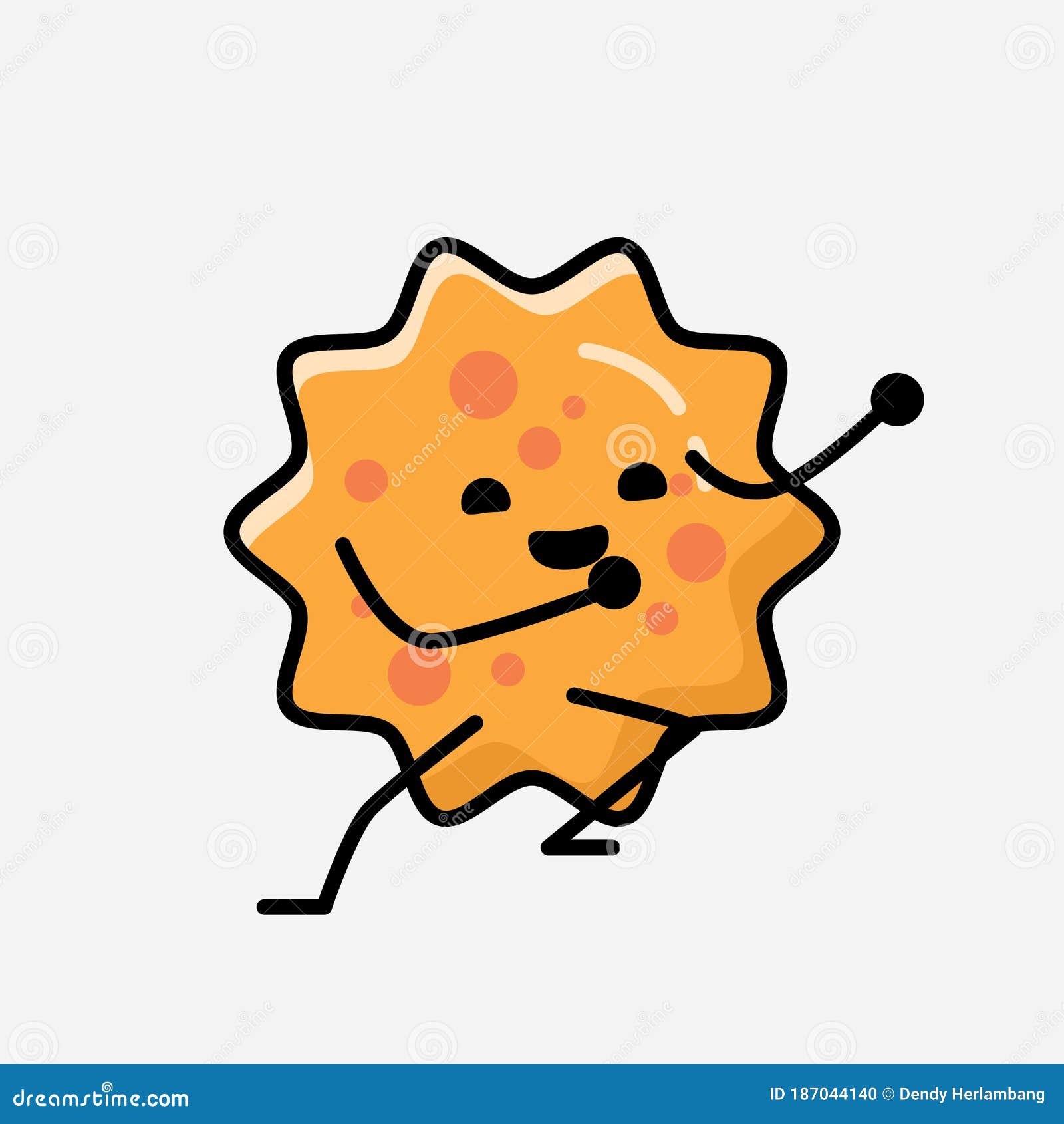 Cute Virus Mascot Vector Character in Flat Design Style Stock Vector ...