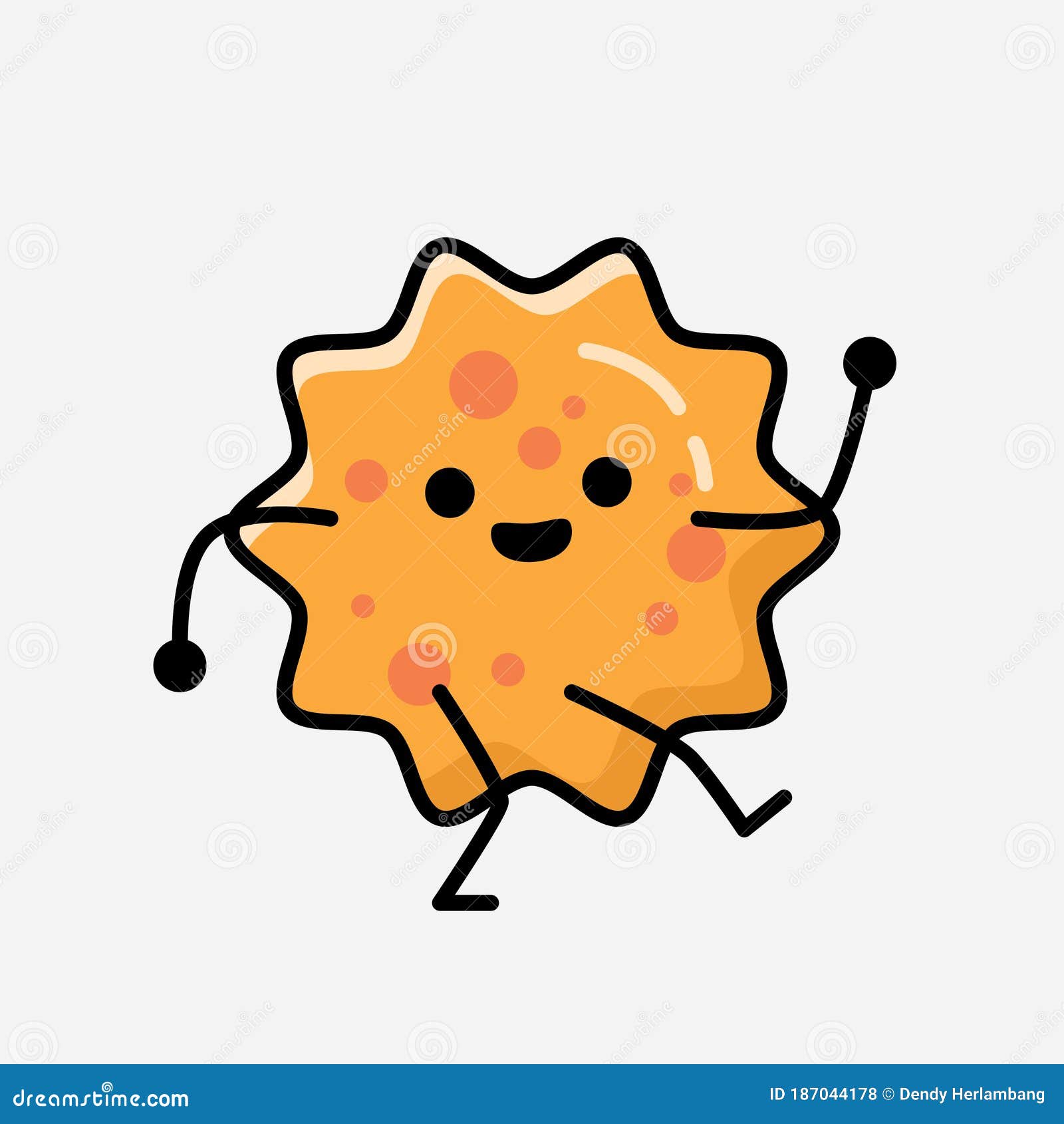 Cute Virus Mascot Vector Character in Flat Design Style Stock Vector ...