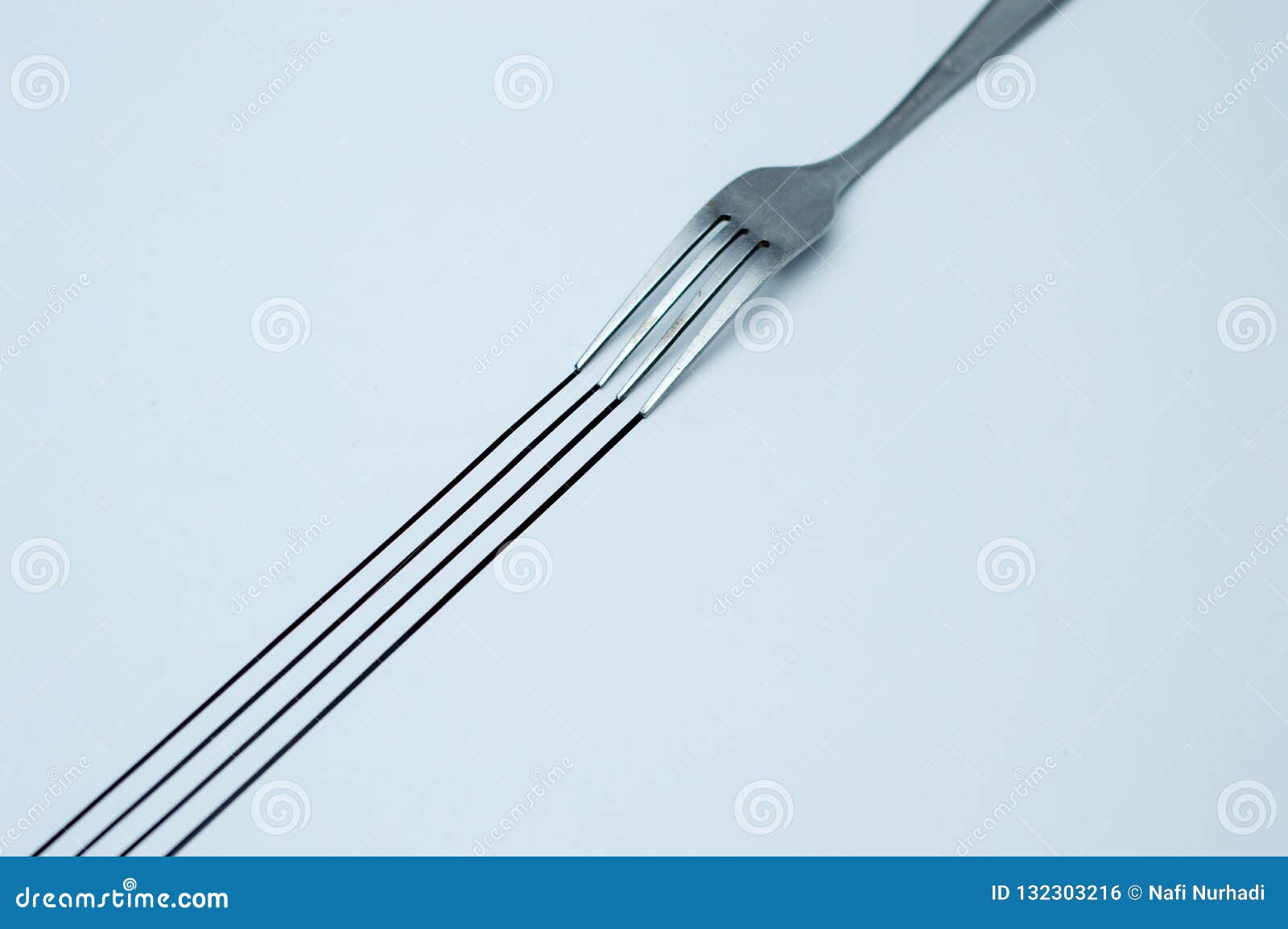 Simple Design Ideas from Fork on White Background Stock Photo - Image ...
