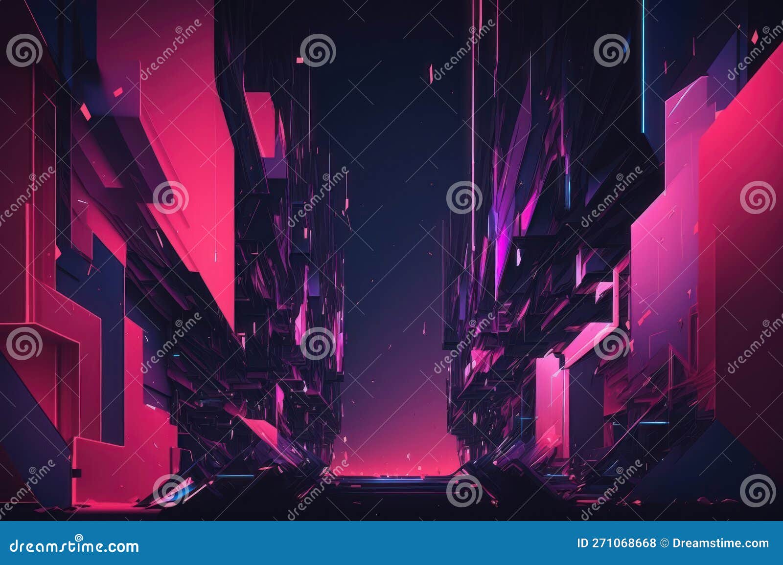 An Illustration of a Cyberpunk Abstract Background. Generation AI Stock ...