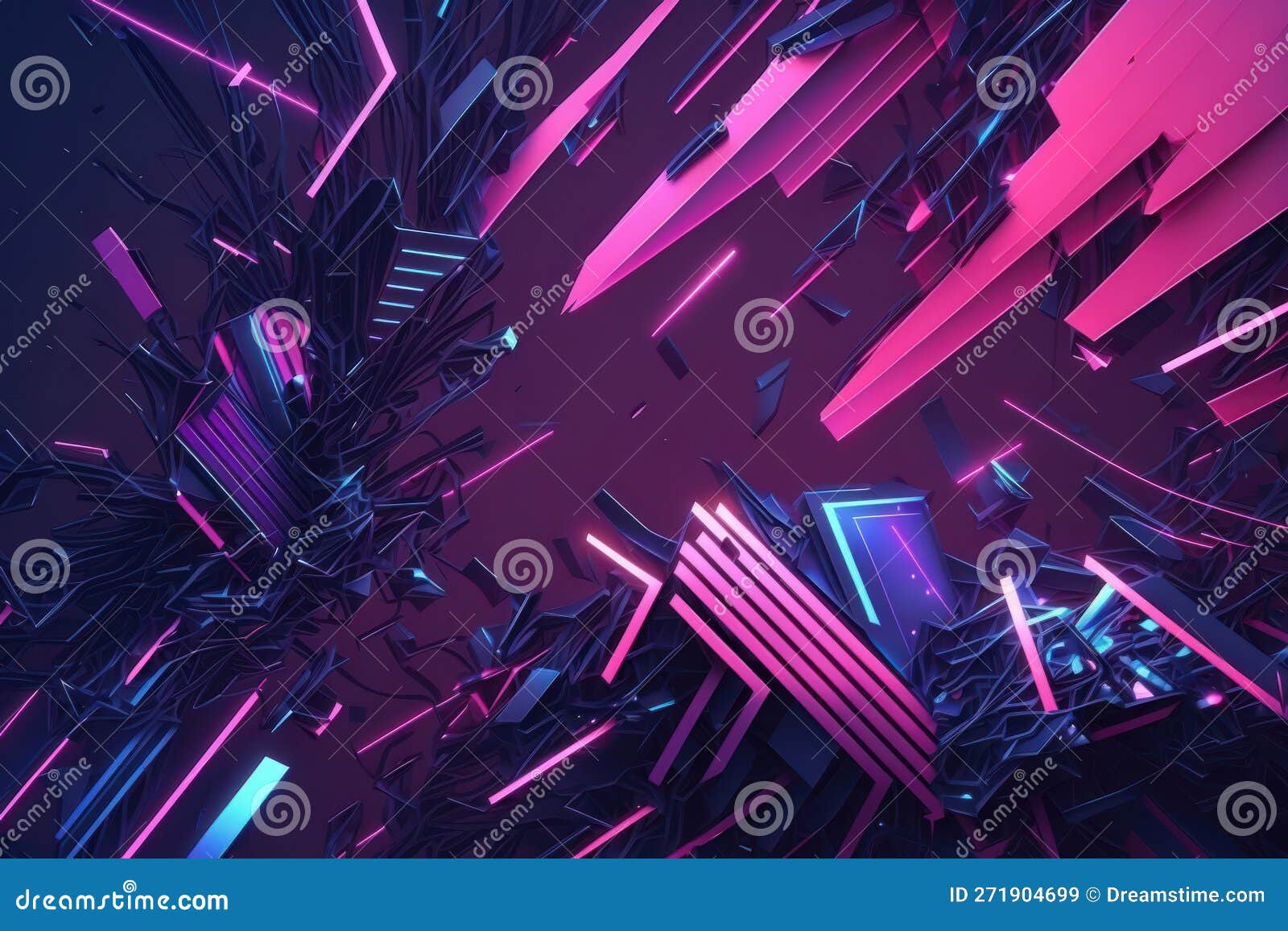 An Illustration of a Cyberpunk Abstract Background. Generation AI Stock ...