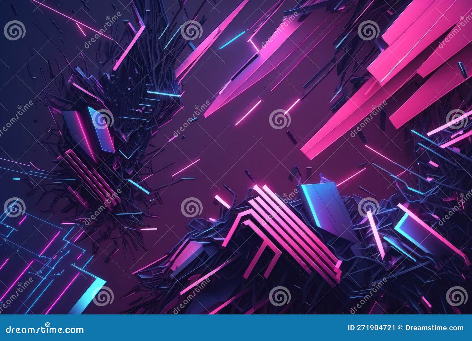 An Illustration of a Cyberpunk Abstract Background. Generation AI Stock ...