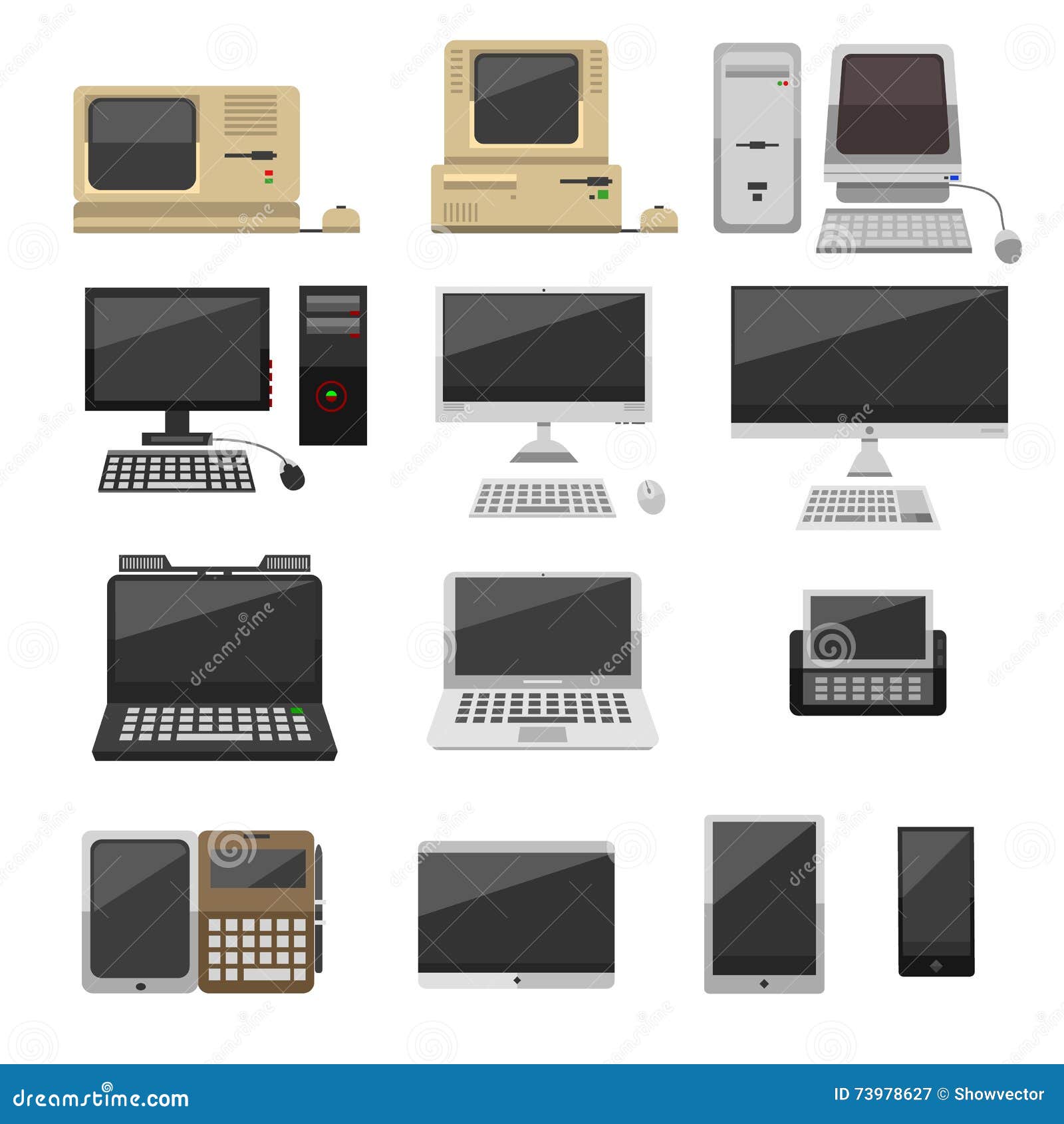 Illustration D'évolution De Vecteur D'ordinateur Illustration de ...