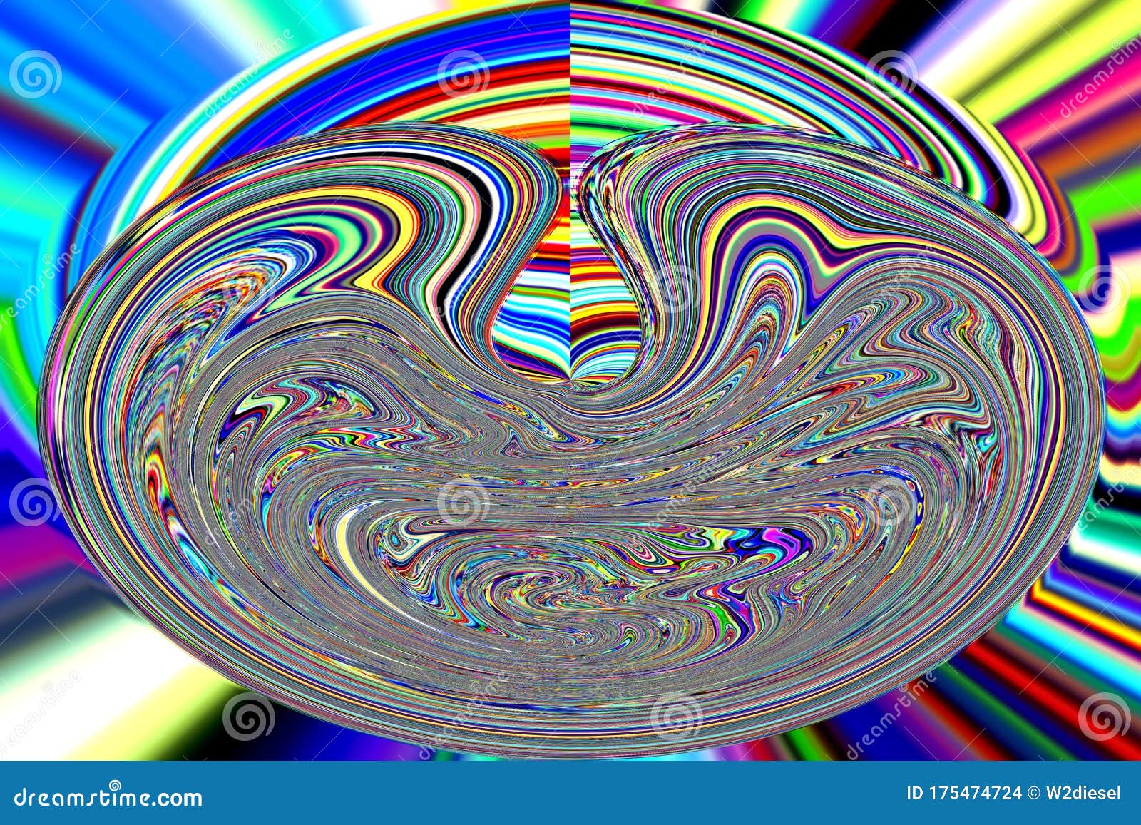 Rainbow Distortion 3d Abstract Design Stock Photo - Image of design ...