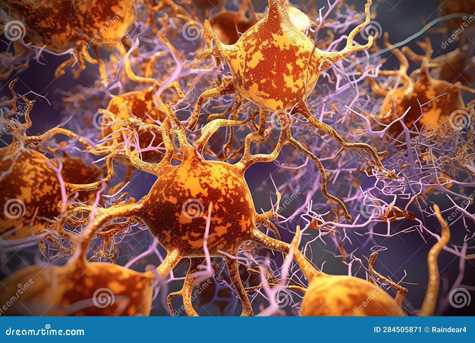 Illustration 3d Abstraction De La Cellule Nerveuse Illustration Stock ...