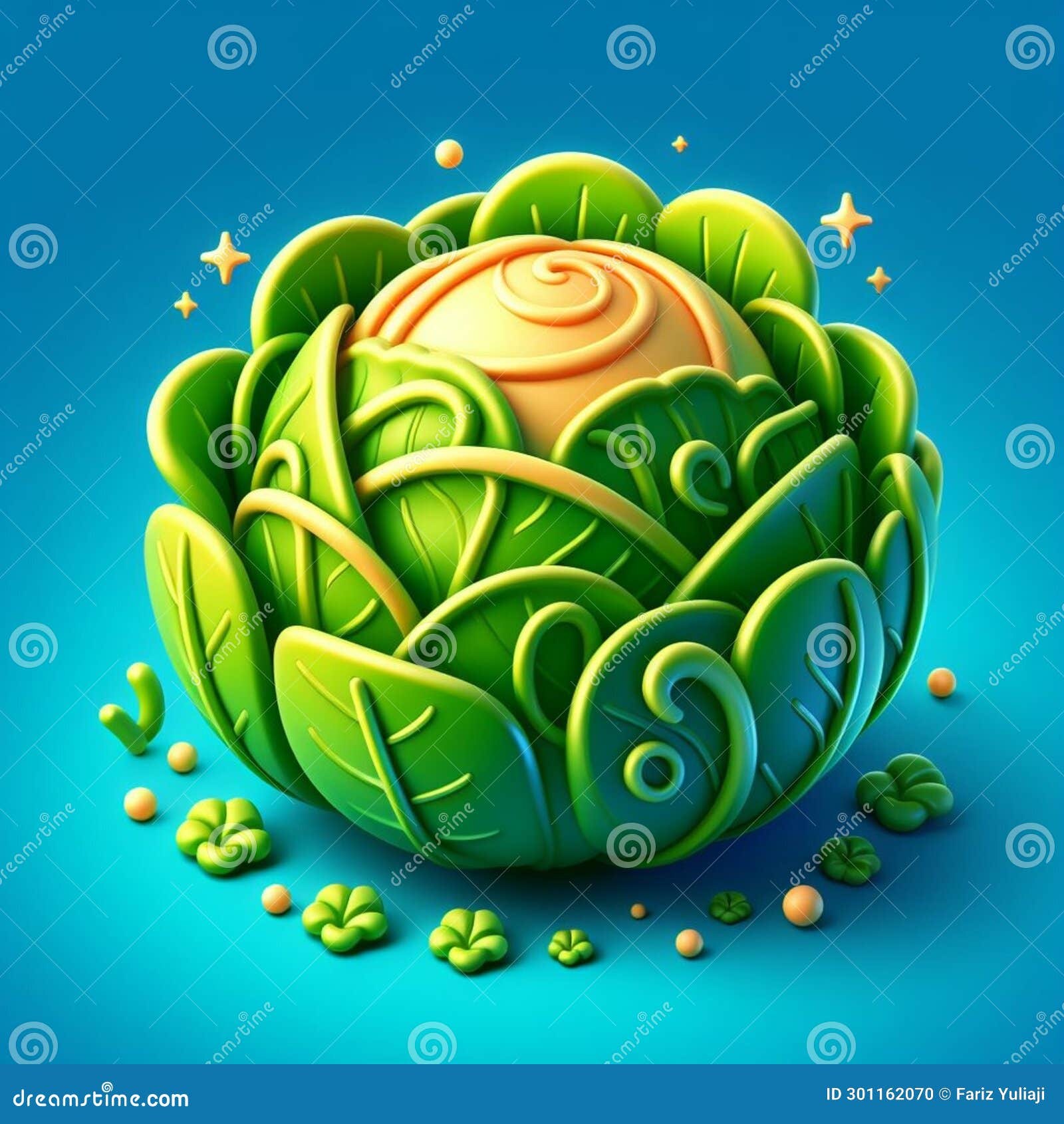 Cabbage , 3d Animation Icon Stock Illustration - Illustration of ...