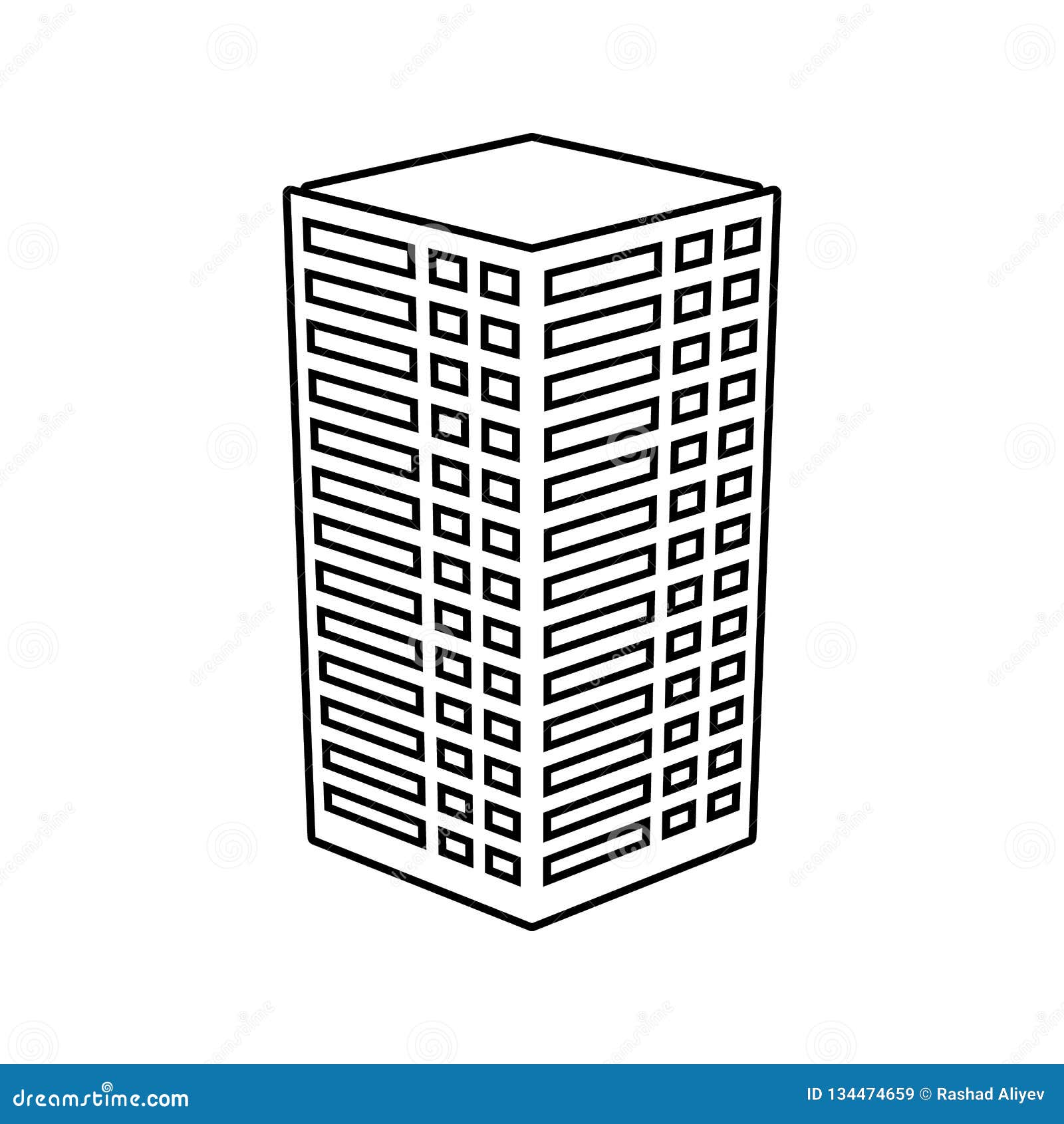 Illustration of 3d Building Icon. Element of 3d Building for Mobile ...