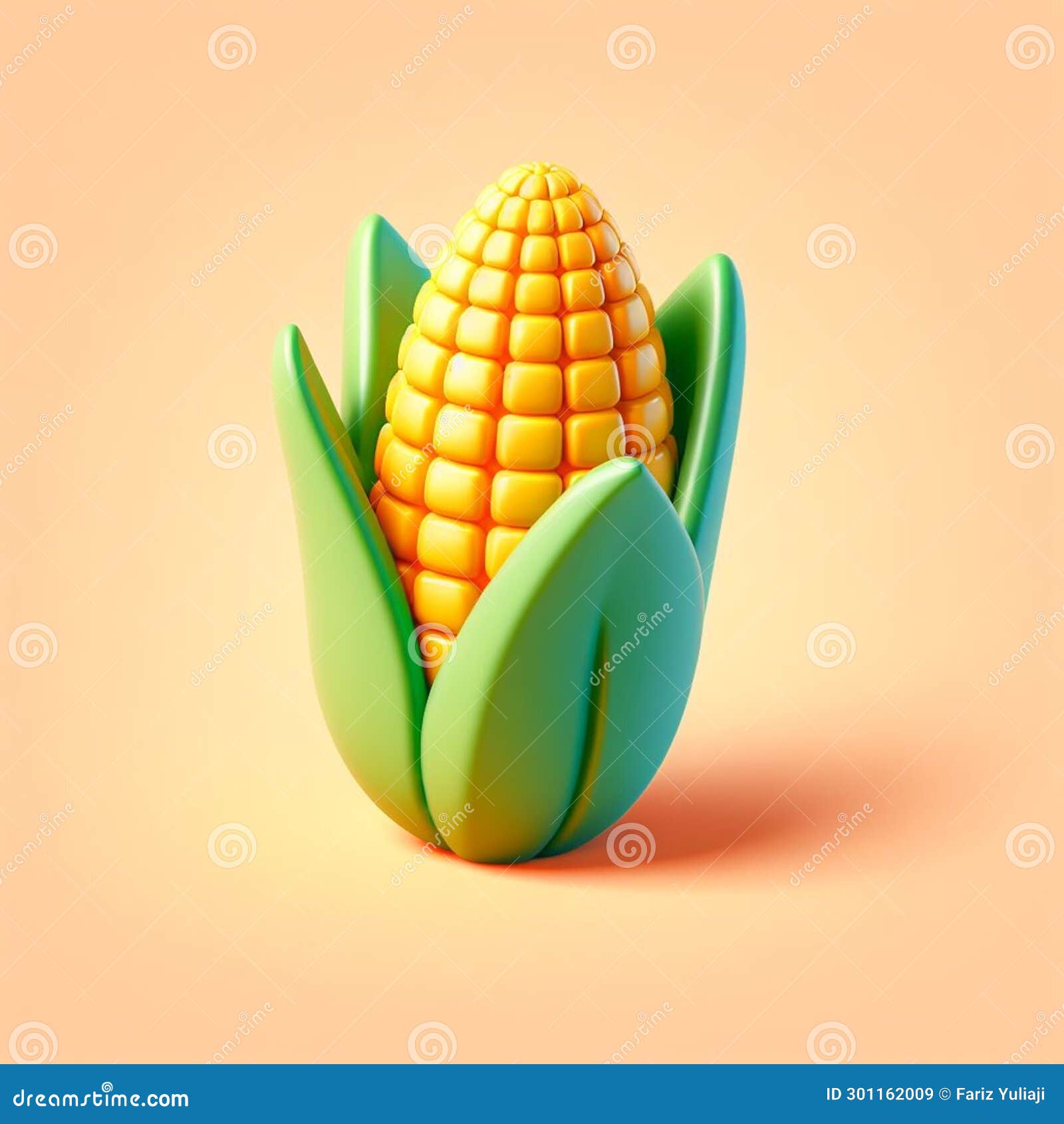 Corn Vegetable, 3d Animation Icon Stock Image - Image of sparse, seed ...