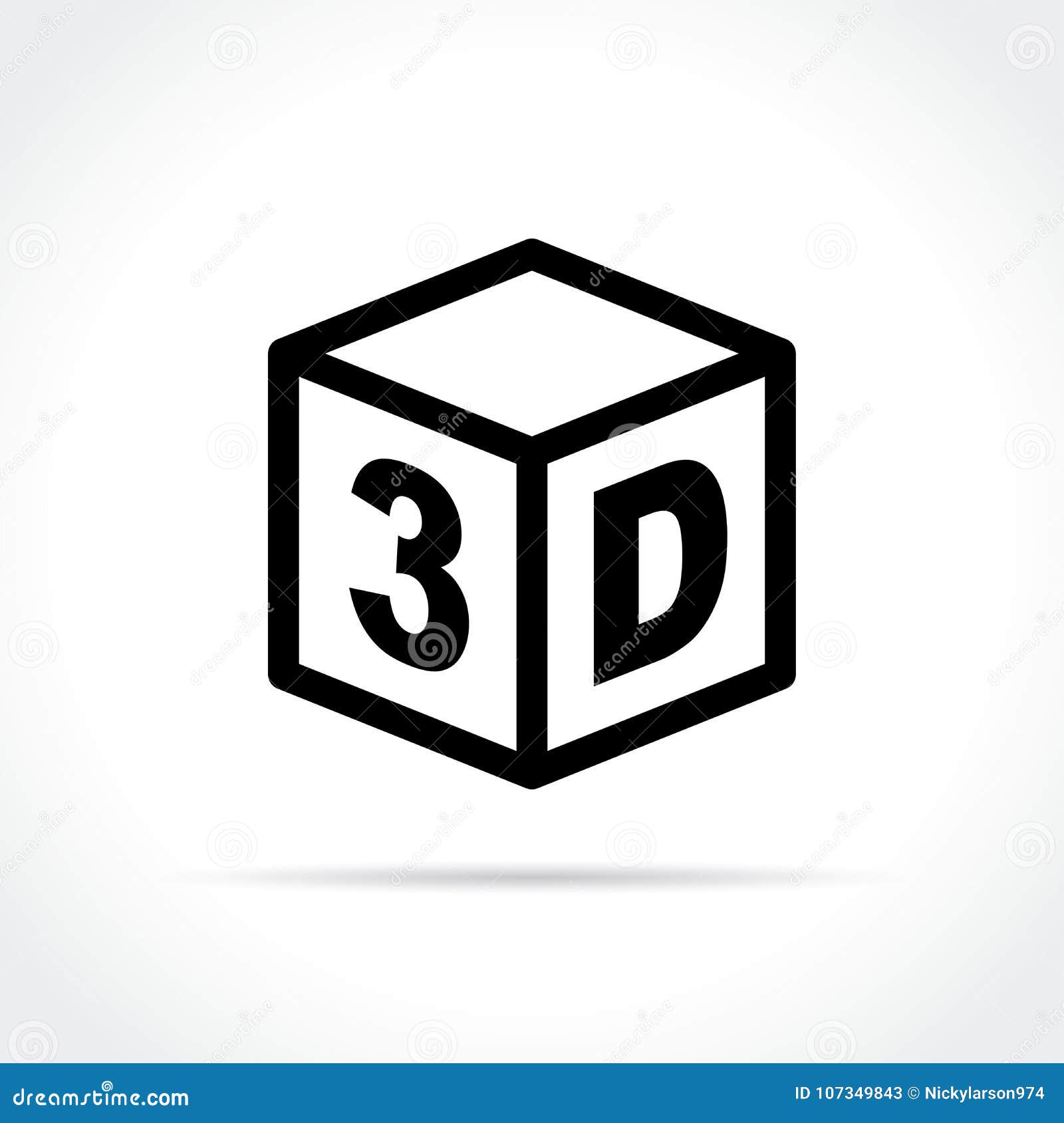 Cube Icon Set With Perspective. 3d Model Of A Cube. Vector Illustration ...