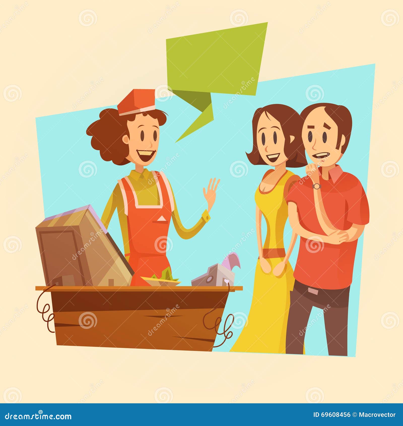 Vendeuse Stock Illustrations, Vecteurs, & Clipart – (1,577 Stock ...