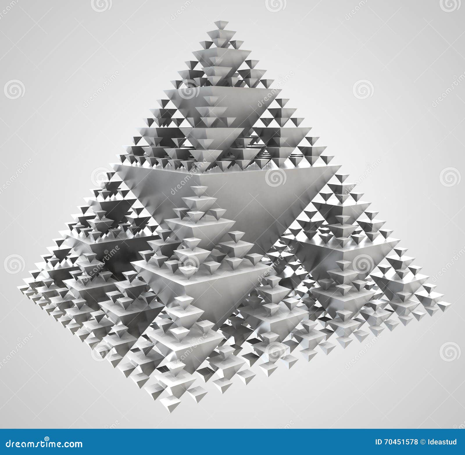 Illustration 3D D'objet De Pyramide Illustration Stock - Illustration ...
