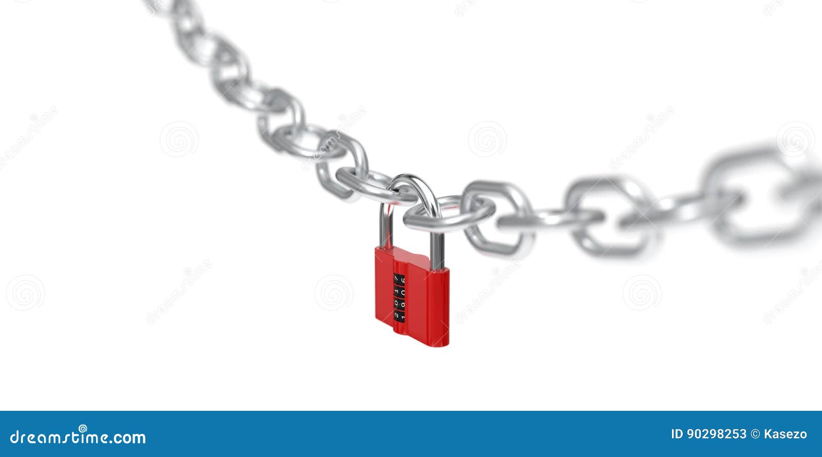 Illustration 3d De Cadenas Rouge Avec Le Code Illustration Stock ...
