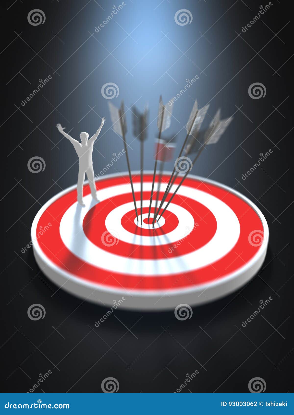 Illustration 3D de cible illustration stock. Illustration du parfait ...