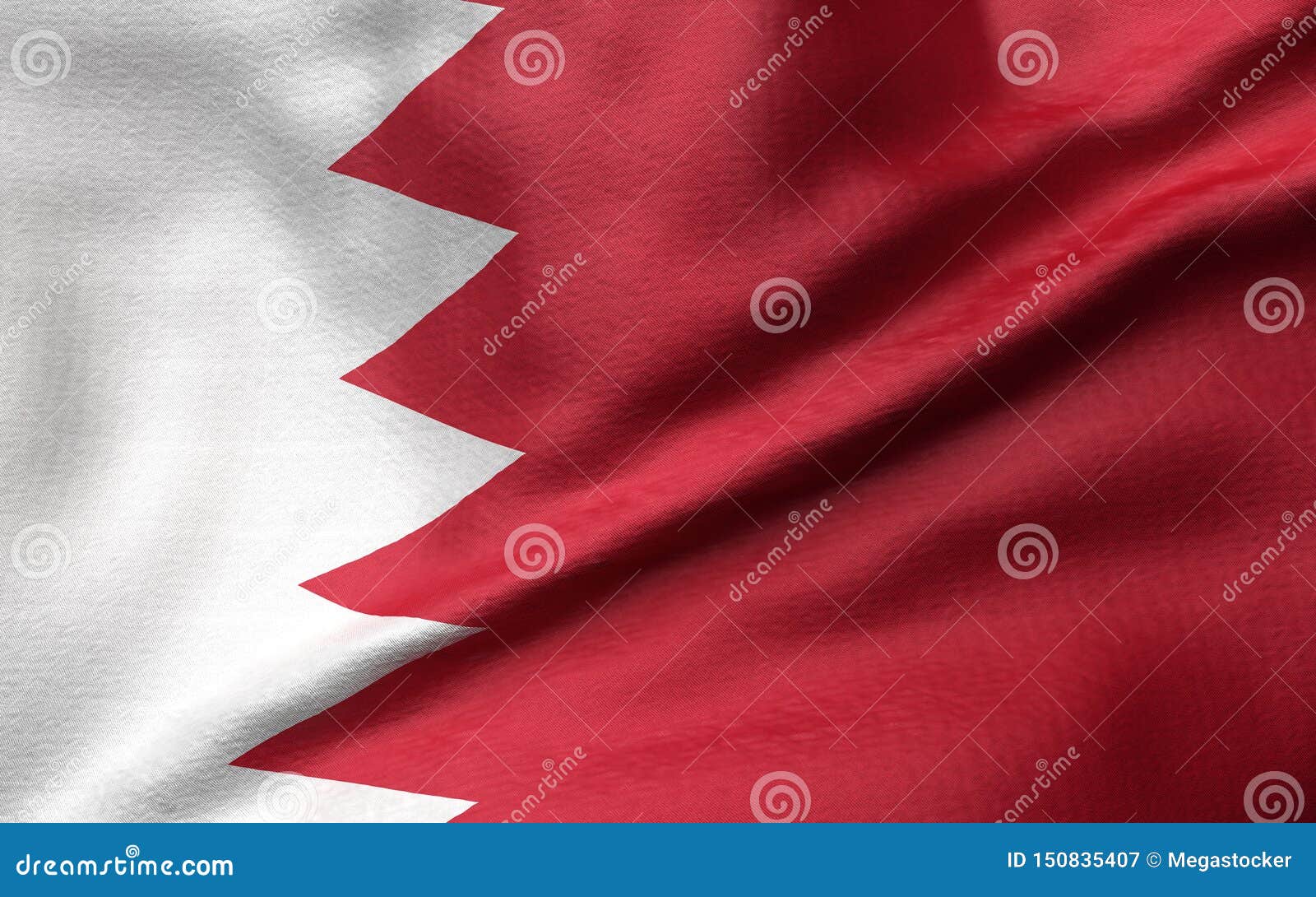 Illustration 3D De Drapeau Du Bahrain Illustration Stock - Illustration ...