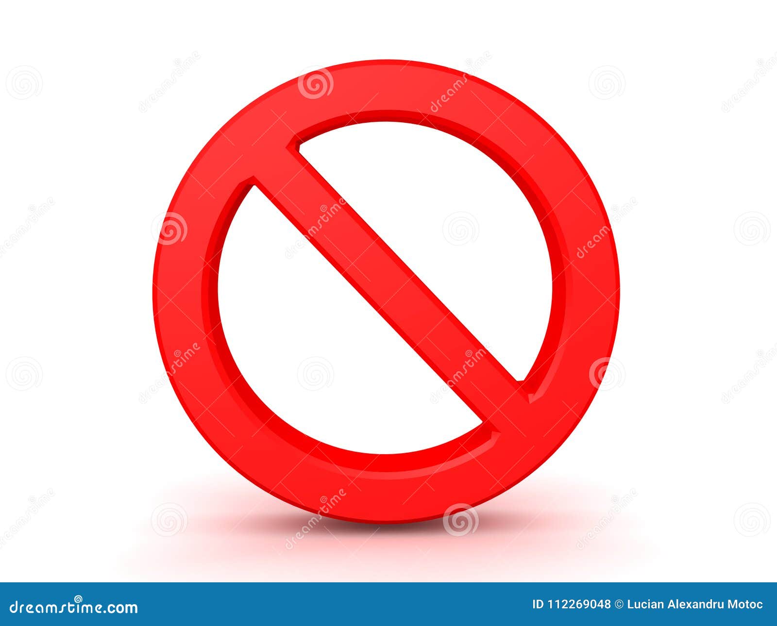 Illustration 3D De Signe Interdit Illustration Stock - Illustration du ...