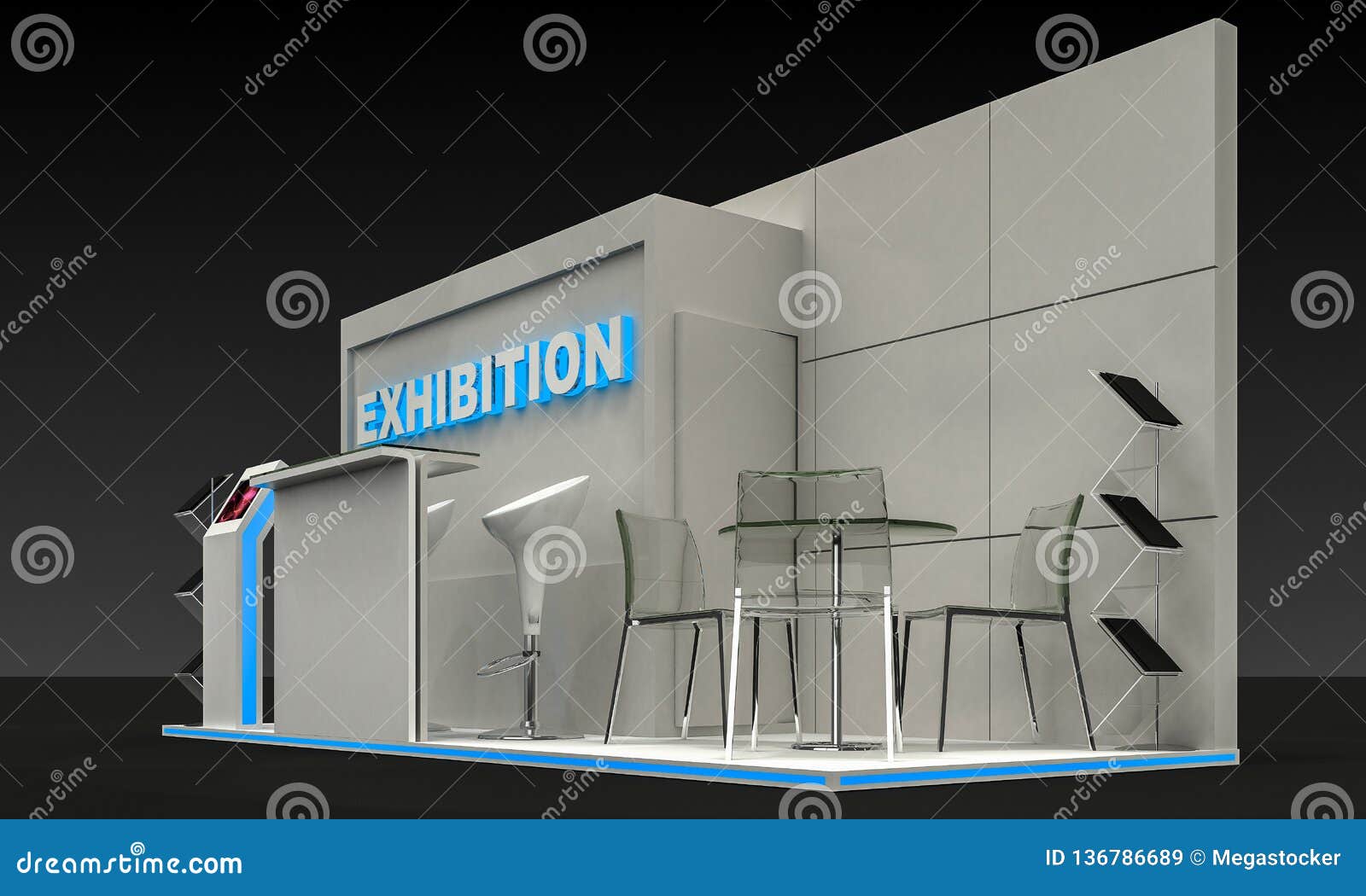 Illustration 3D De Support D'exposition Illustration Stock ...