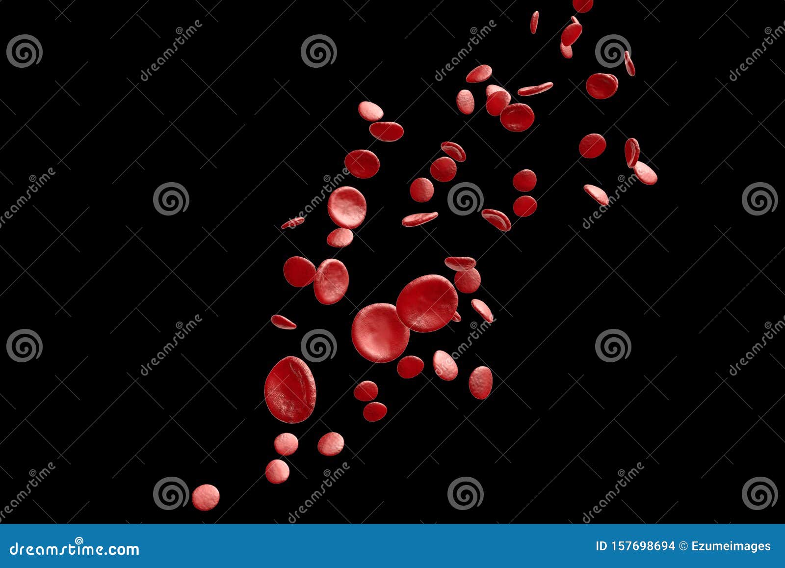 Illustration 3D Des Cellules De Sang Rouge Illustration Stock ...