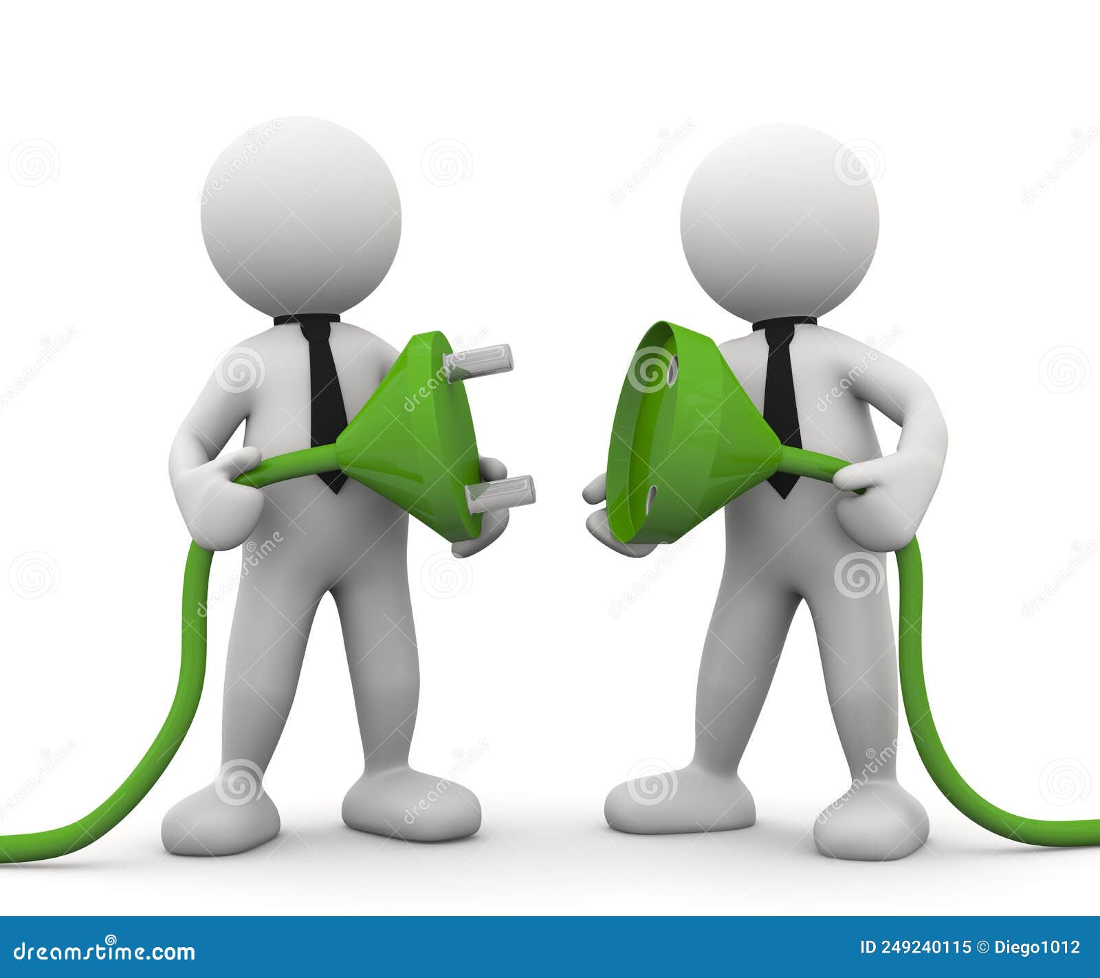 Illustration 3d Electrical Connection Concept Stock Illustration ...