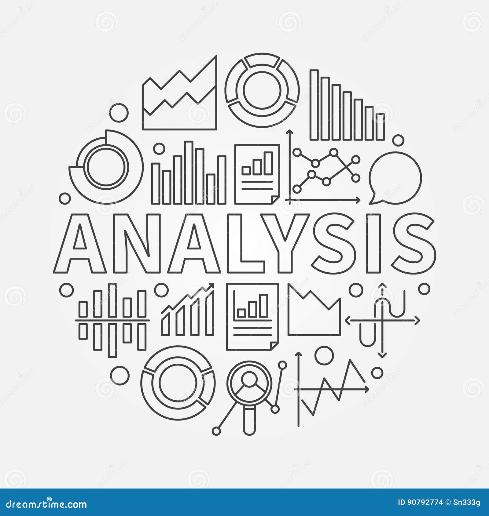 Illustration D'ensemble D'analyse Illustration de Vecteur ...