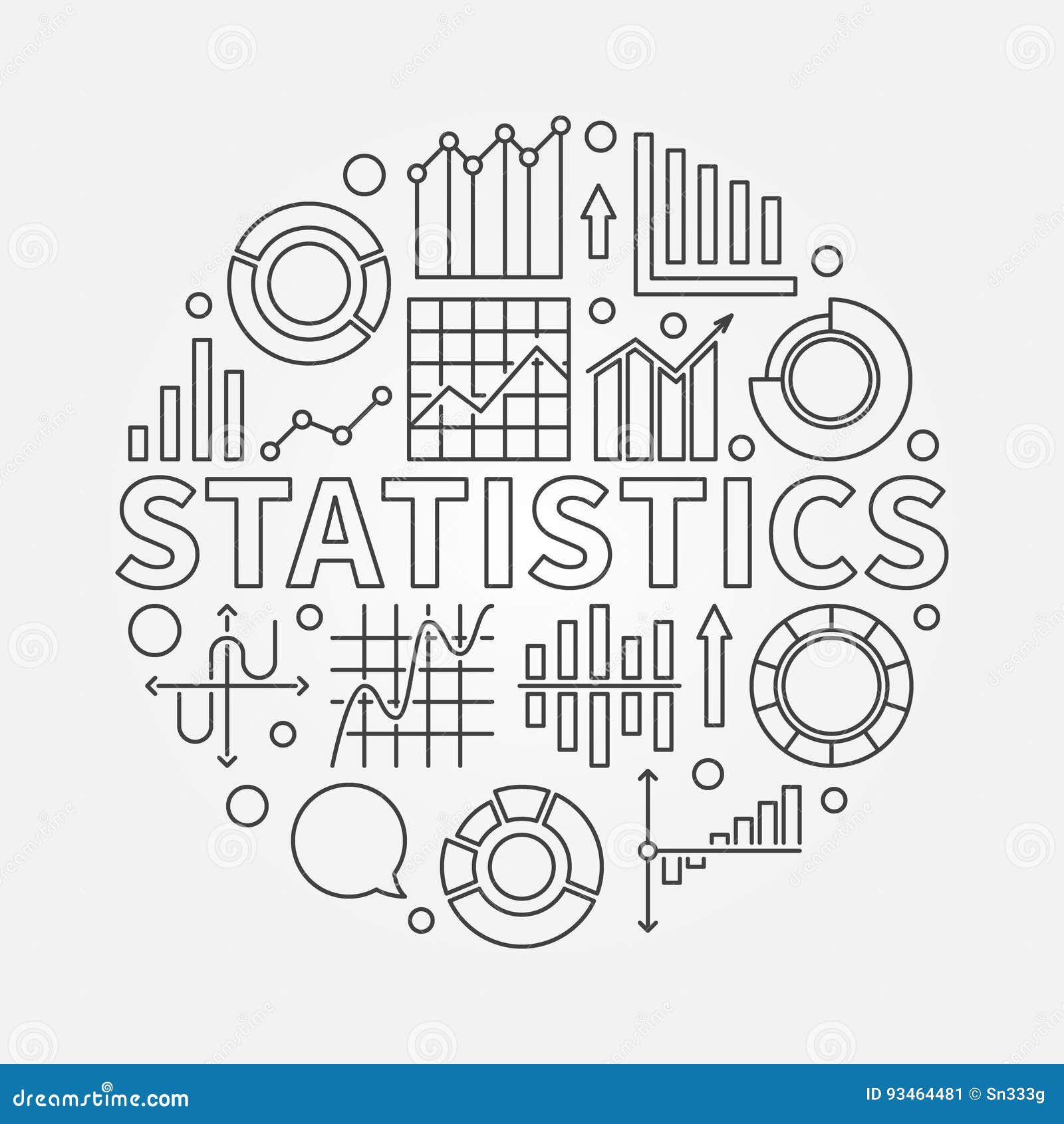 Illustration D'ensemble De Statistiques Illustration de Vecteur ...