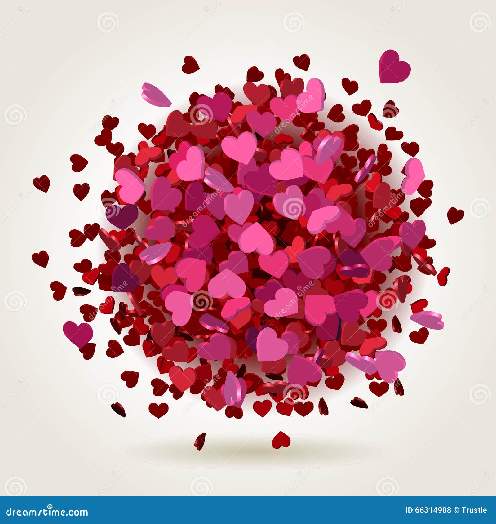 Illustration D'explosion De Coeurs Illustration Stock - Illustration du ...