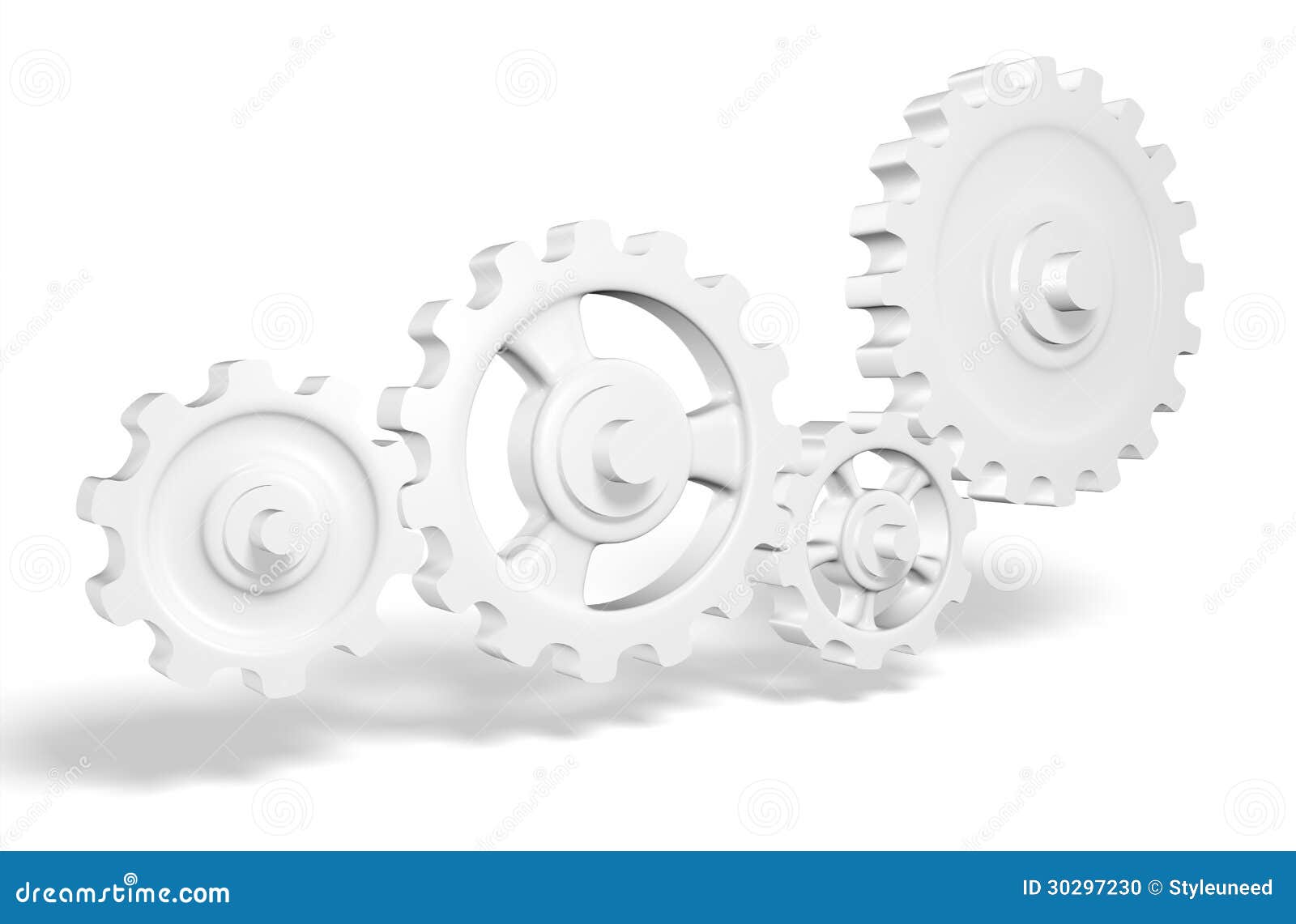 Interconnecting cogwheels stock illustration. Illustration of gray ...