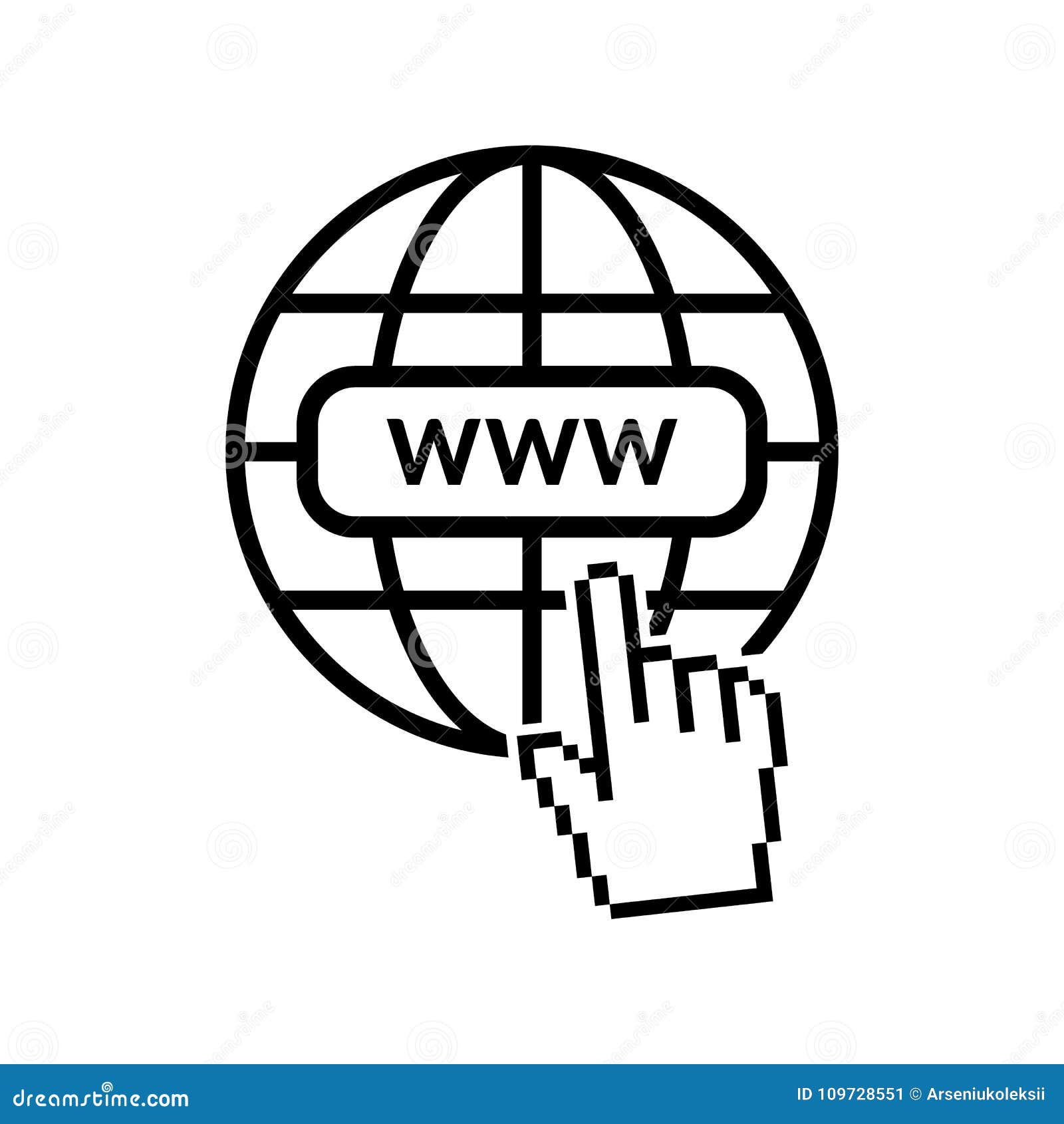 Illustration D'icône D'Internet Illustration de Vecteur - Illustration ...