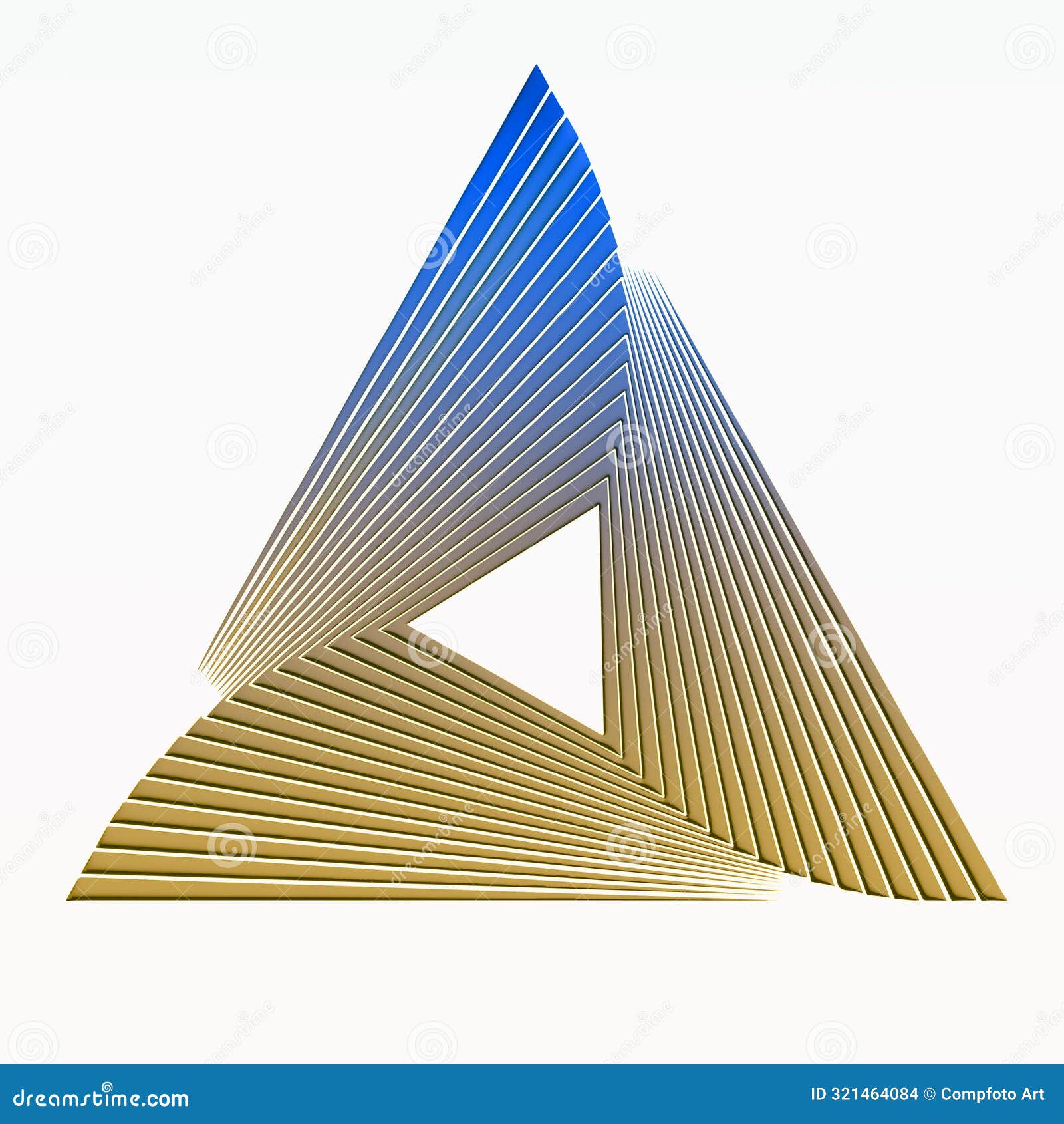 Illustration of a 3D Image of the “Penrose Triangle” on a White ...