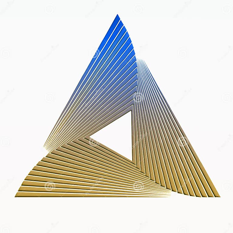 Illustration of a 3D Image of the “Penrose Triangle” on a White ...