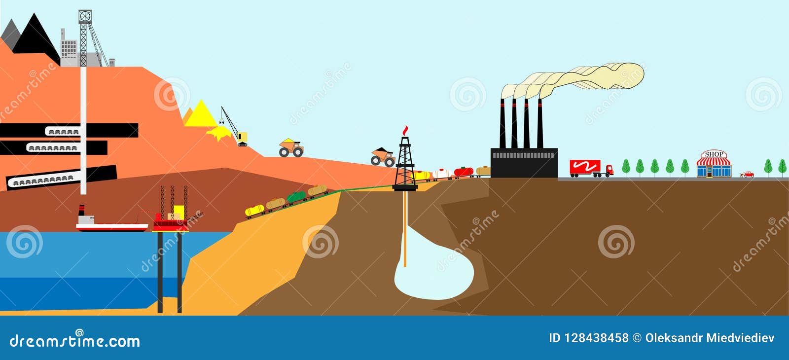 Illustration D'Infographics Du Processus De Fabrication Illustration de ...