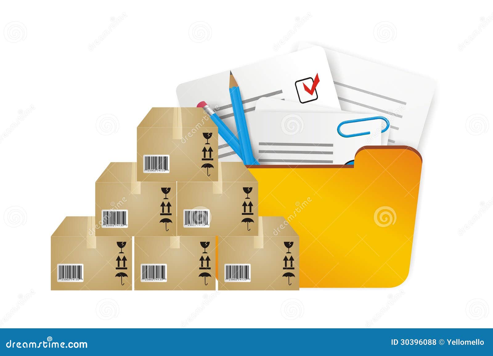 Illustration D'inventaire De Stockage Illustration Stock - Illustration ...