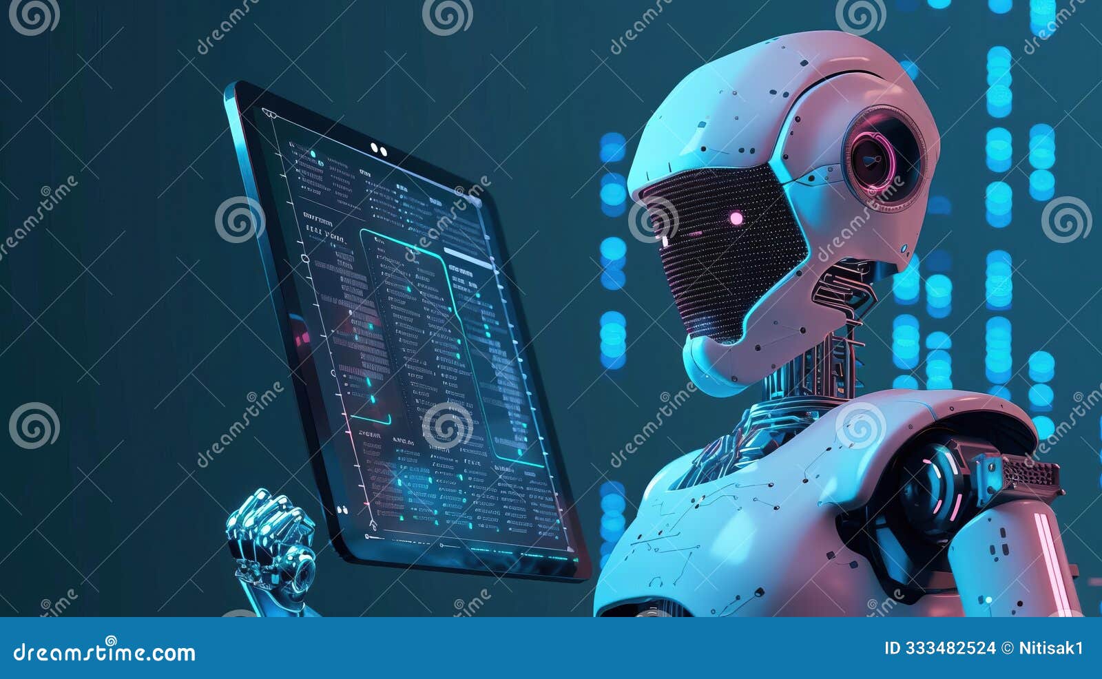 Illustration 3D Model AI Language Translation Software with ...