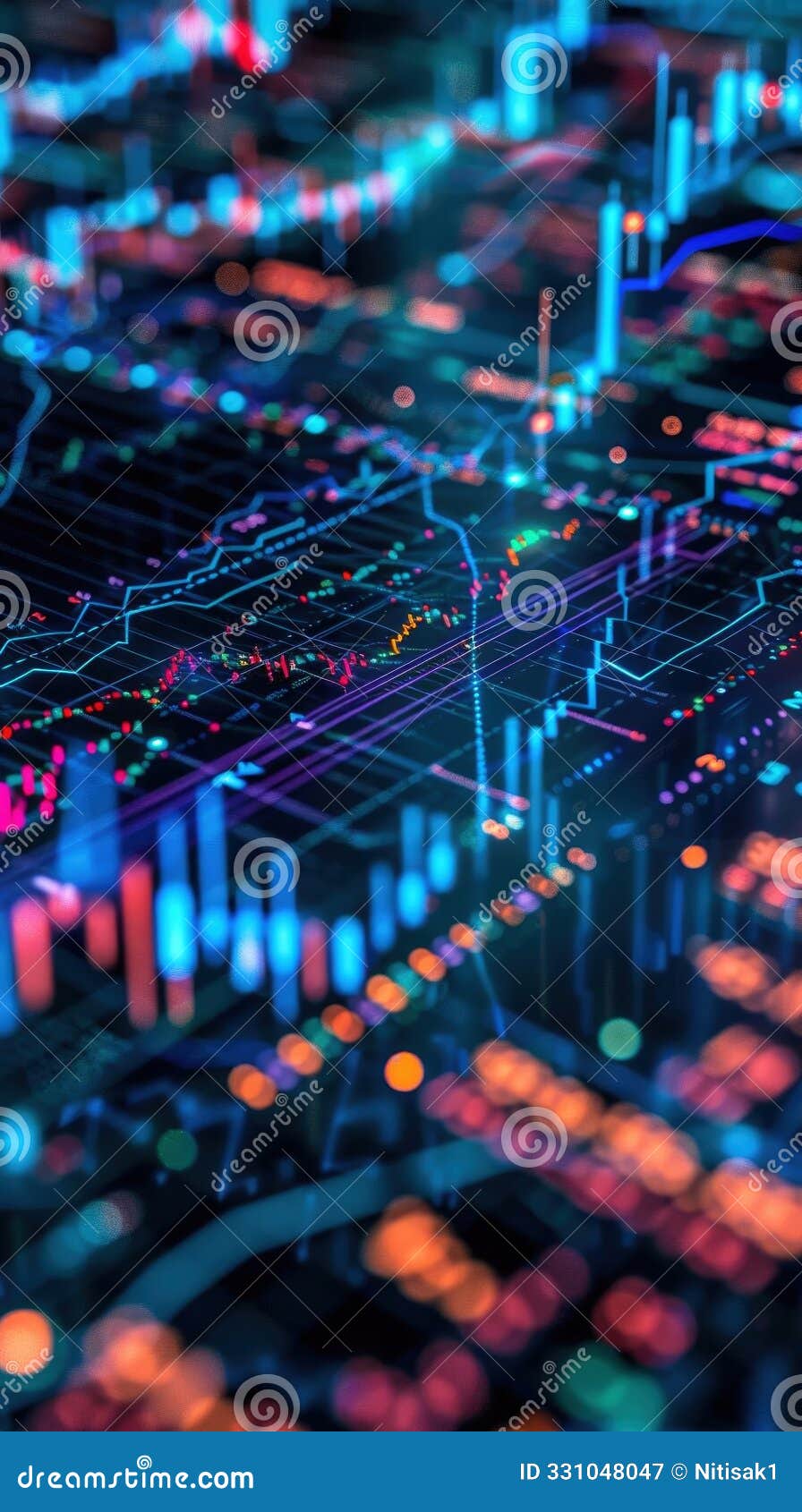 Illustration 3D Model AIdriven Stock Market Analysis and Trading ... Illustration 3D Model AIdriven Stock Market Analysis and Trading ...