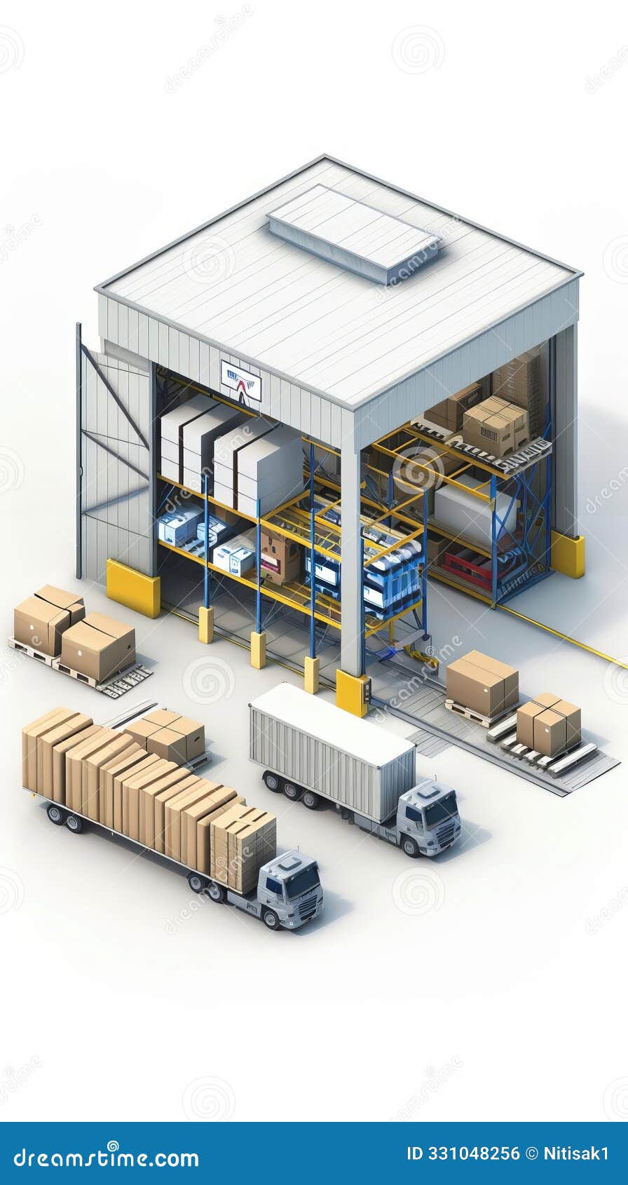 Illustration 3D Model AIoptimized Inventory Forecasting and Demand ...