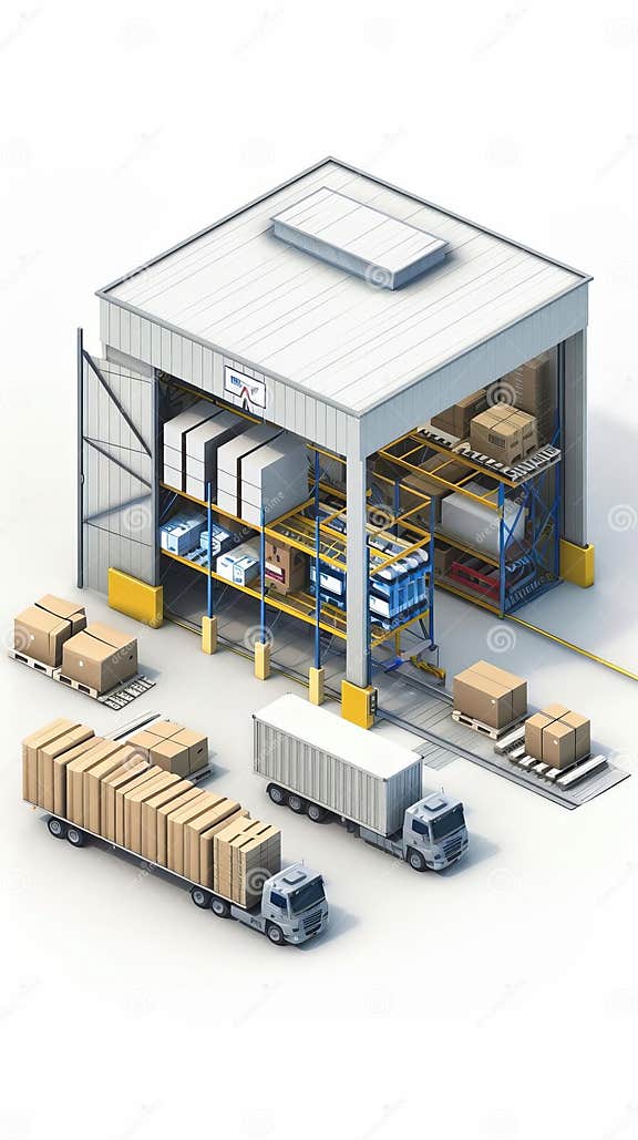 Illustration 3D Model AIoptimized Inventory Forecasting and Demand ...