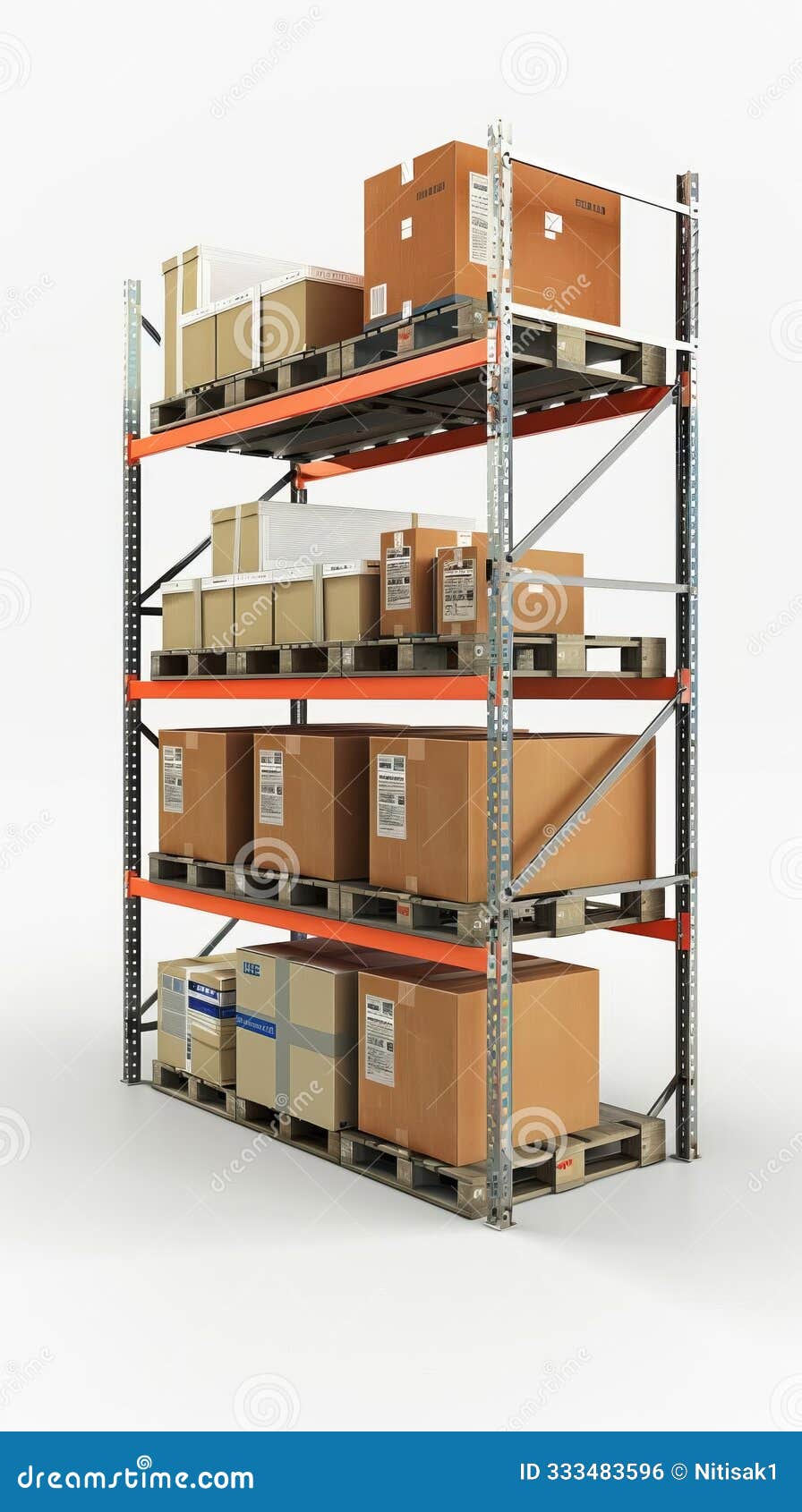 Illustration 3D Model AIoptimized Inventory Management and Supply Chain ...