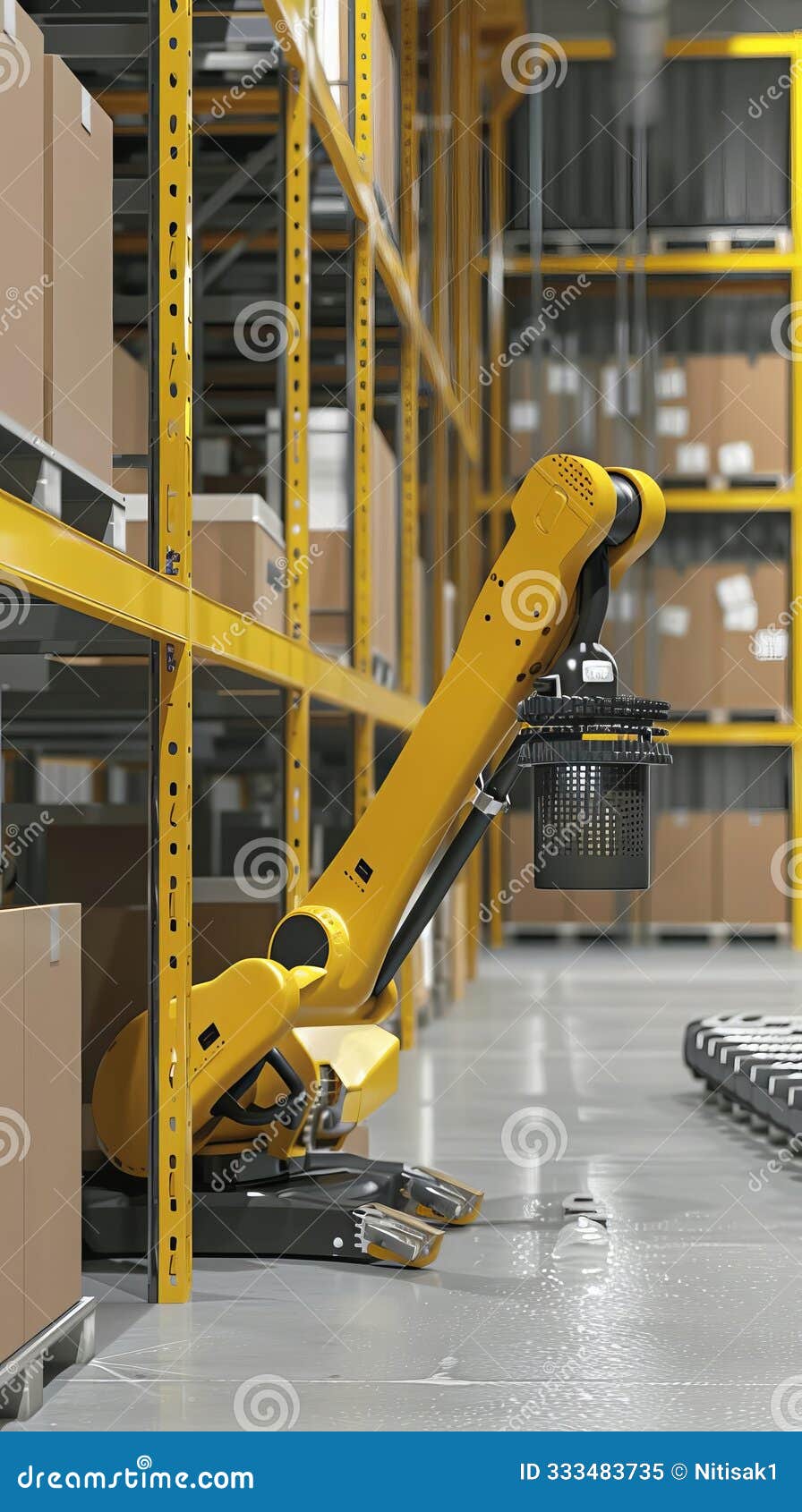 Illustration 3D Model AIoptimized Inventory Management and Supply Chain ...